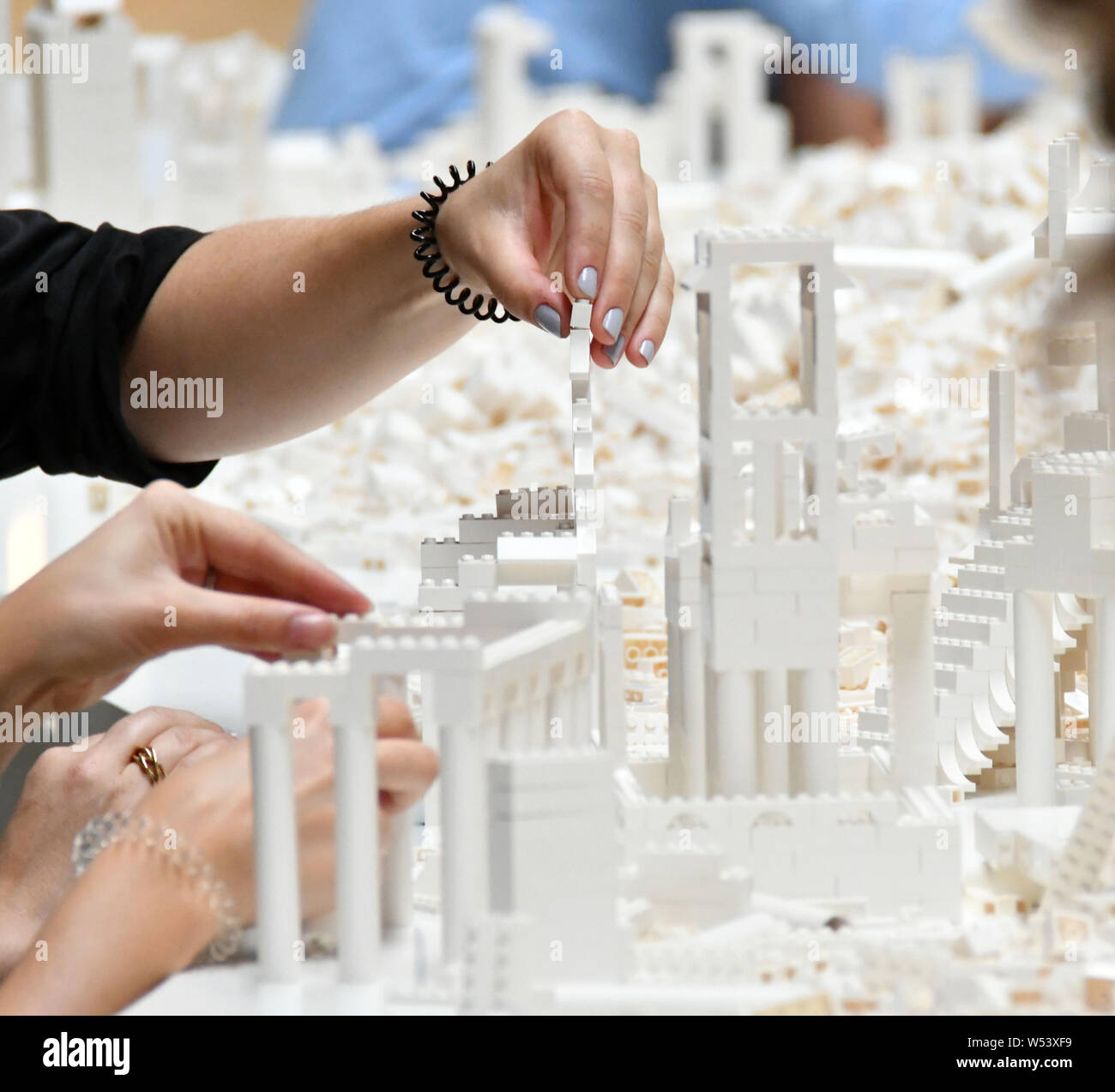 London, UK. 26th July, 2019. Olafur Eliasson’s The cubic structural ...