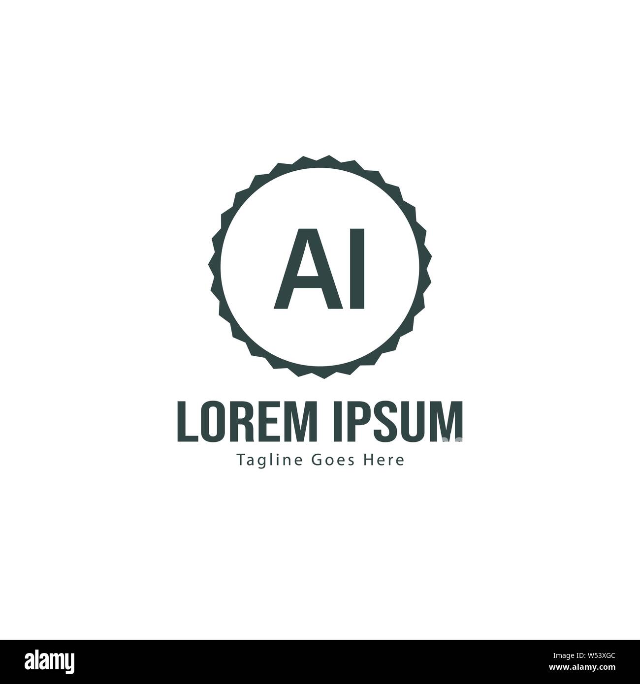AI Letter Logo Design. Creative Modern AI Letters Icon Illustration ...