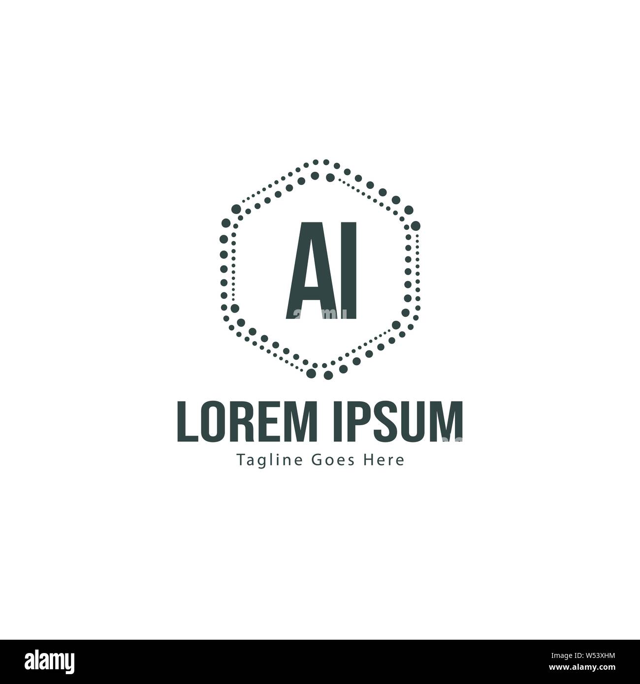 AI Letter Logo Design. Creative Modern AI Letters Icon Illustration ...