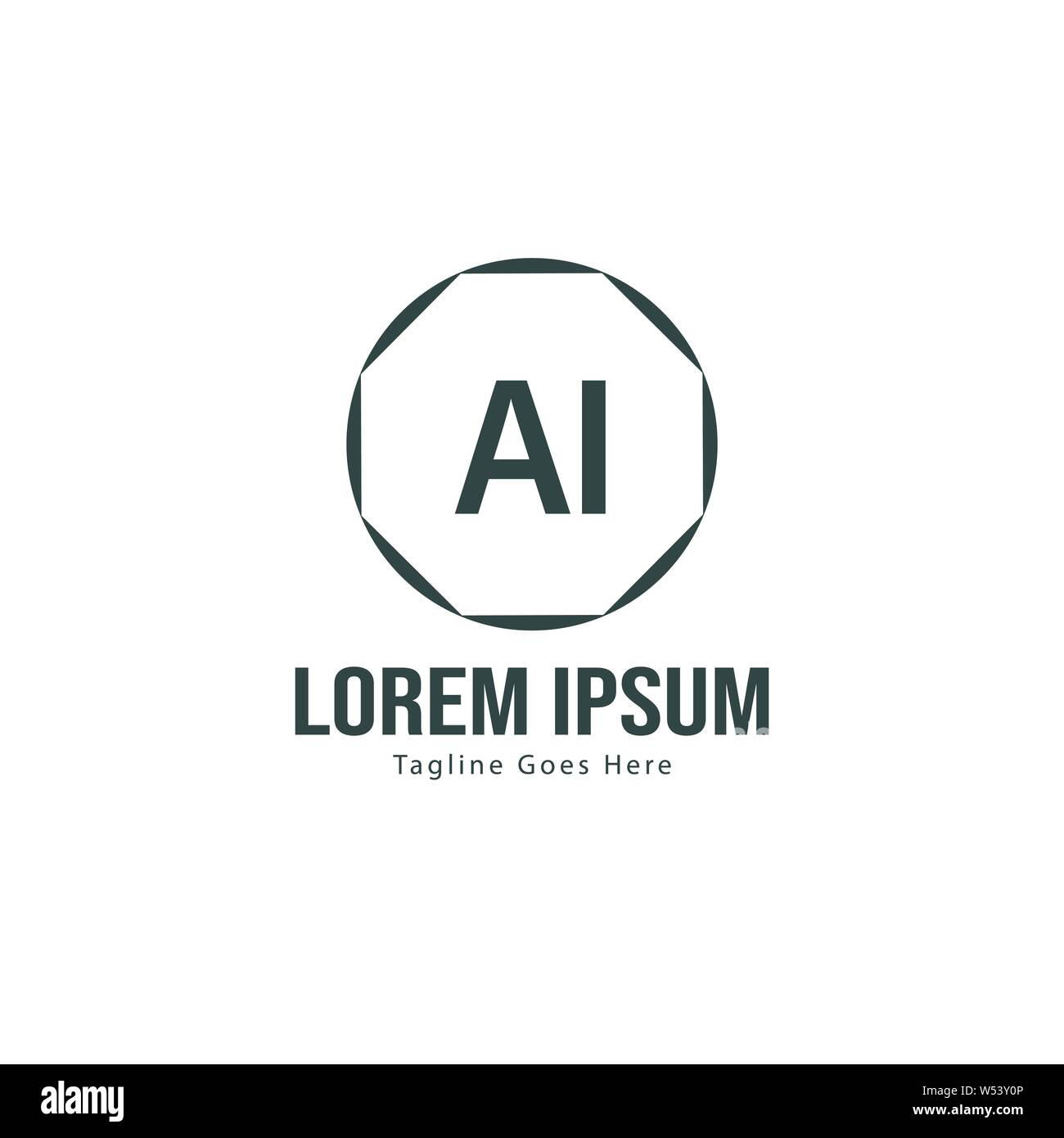 AI Letter Logo Design. Creative Modern AI Letters Icon Illustration ...
