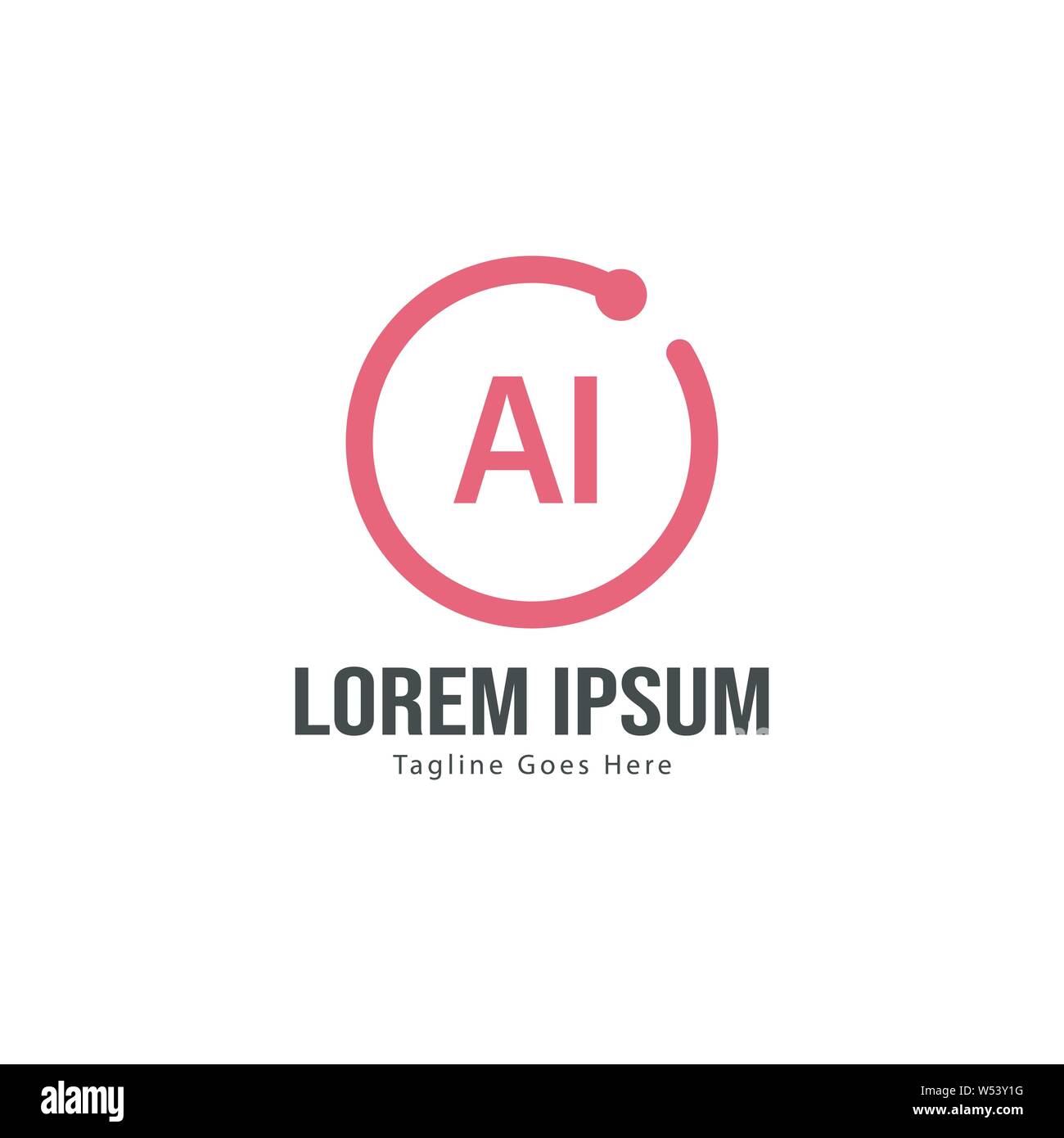 AI Letter Logo Design. Creative Modern AI Letters Icon Illustration ...