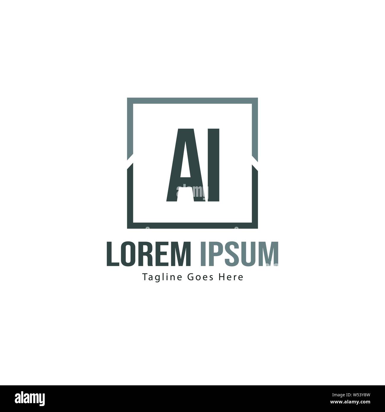 AI Letter Logo Design. Creative Modern AI Letters Icon Illustration ...