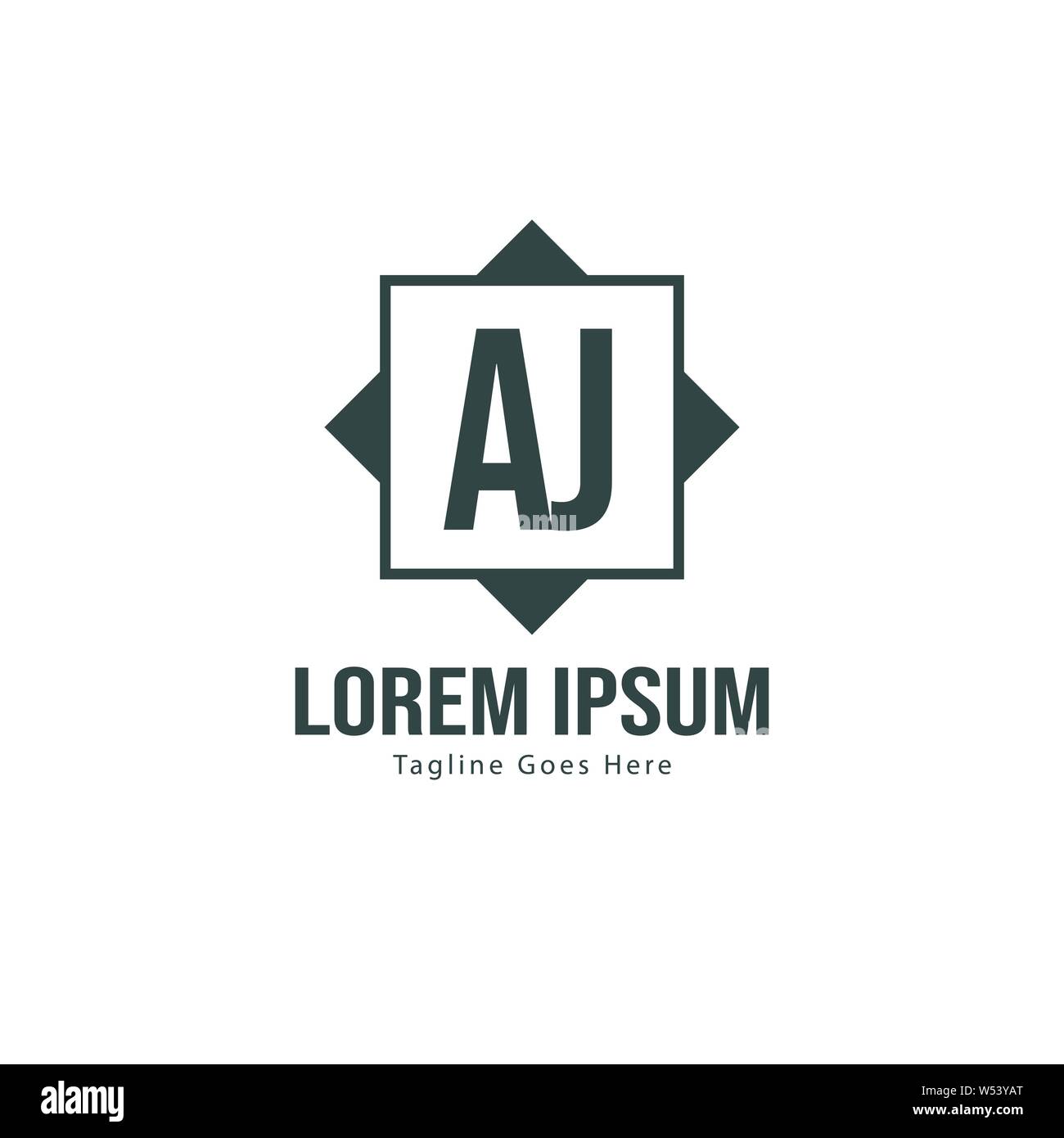 AJ Letter Logo Design. Creative Modern AJ Letters Icon Illustration ...