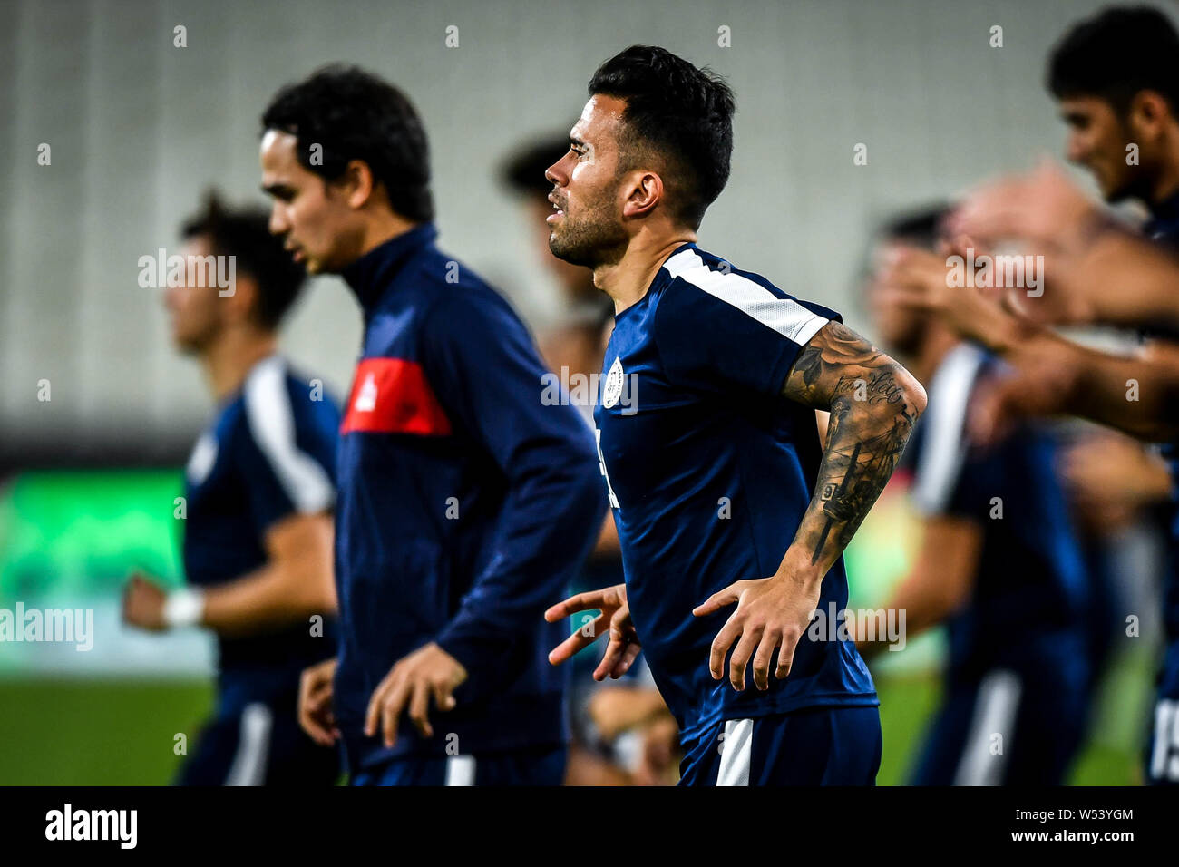 Players of Philippines national football team take part in a training ...