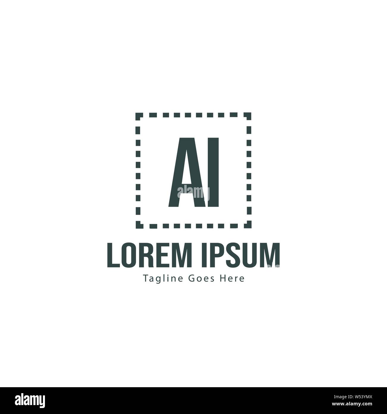 AI Letter Logo Design. Creative Modern AI Letters Icon Illustration ...