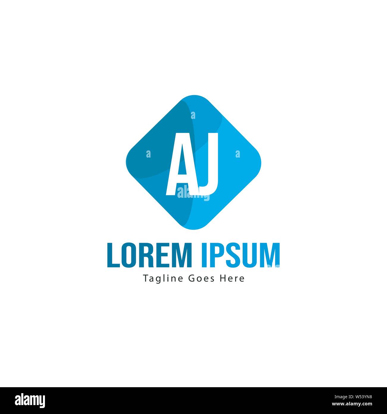 AJ Letter Logo Design. Creative Modern AJ Letters Icon Illustration ...