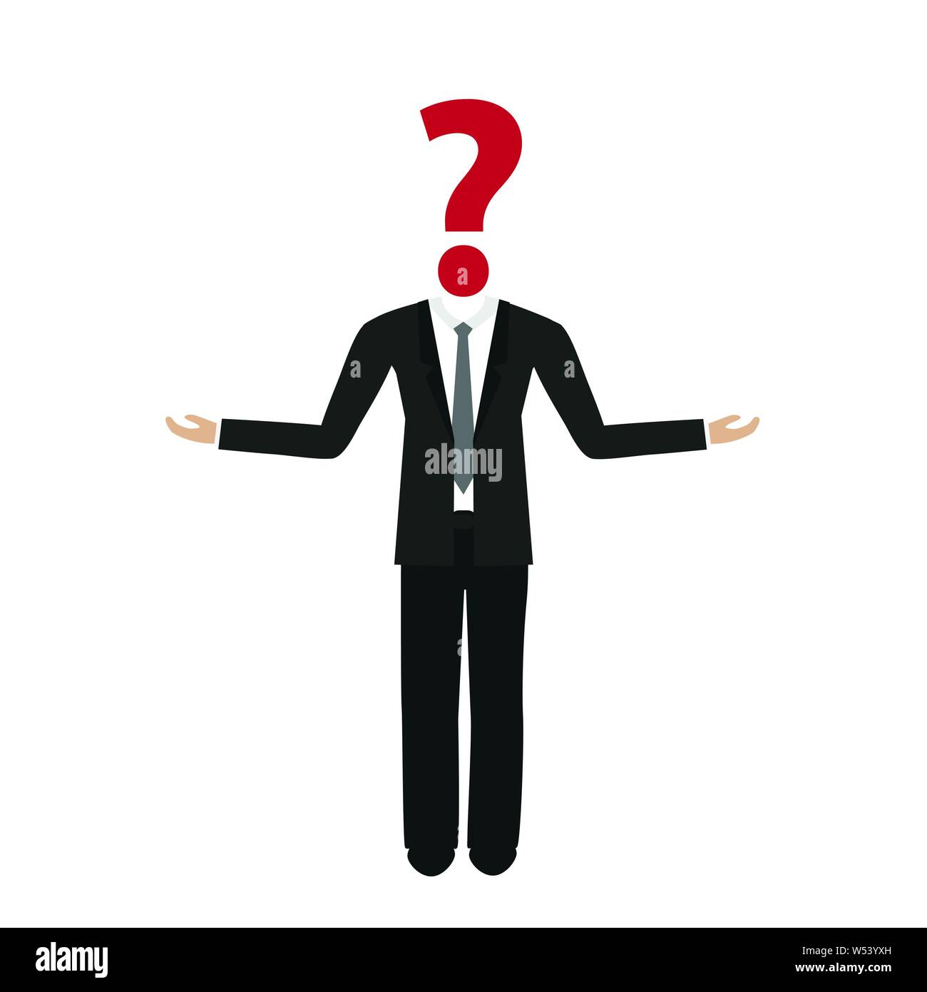 Cartoon character question mark red hi-res stock photography and images ...