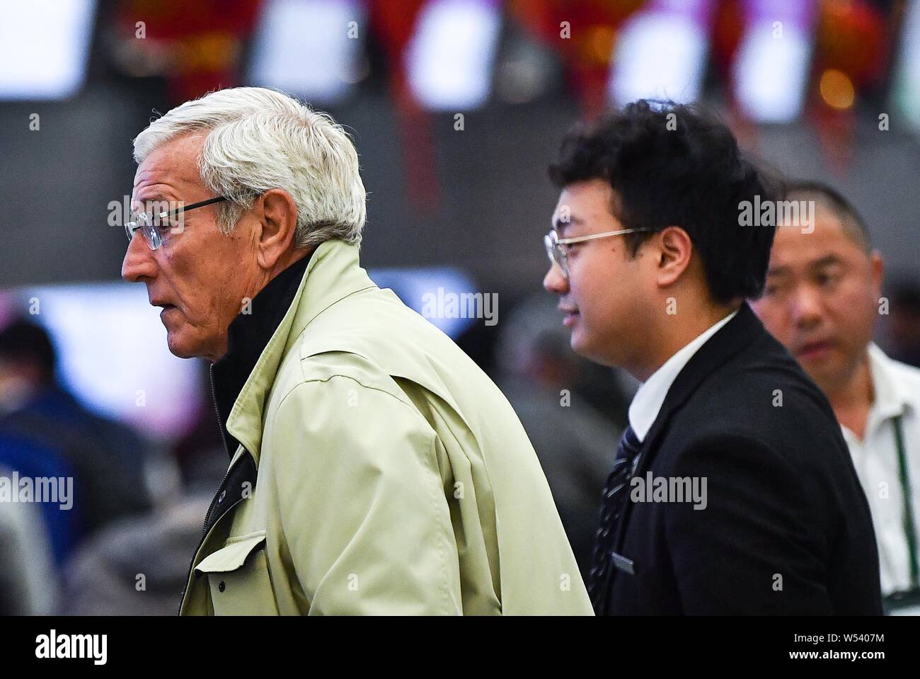 Italian football manager Marcello Lippi, the former head coach of the ...