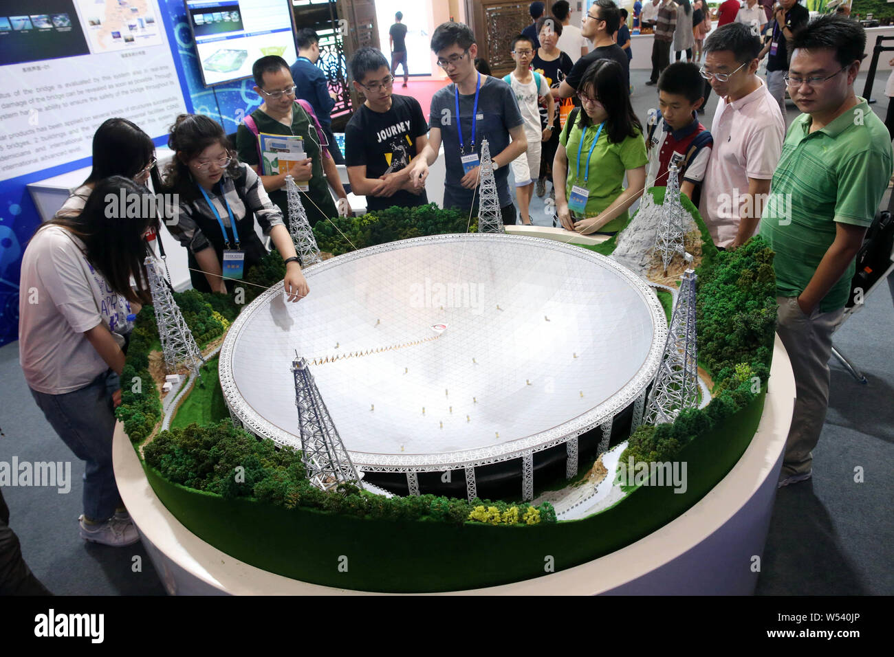 --FILE--A model of the world's largest radio telescope called FAST ...