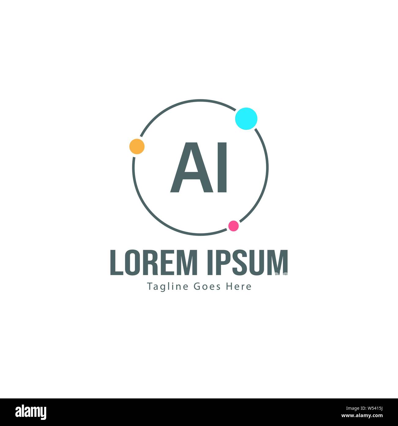 AI Letter Logo Design. Creative Modern AI Letters Icon Illustration ...