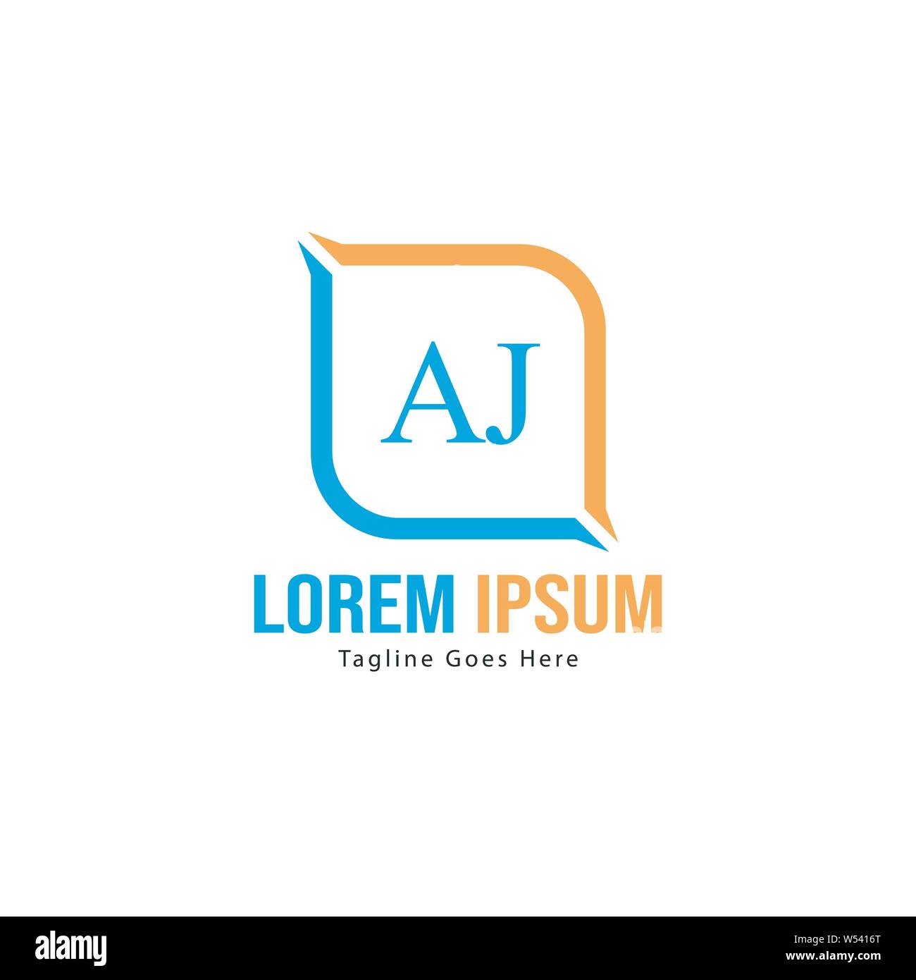 AJ Letter Logo Design. Creative Modern AJ Letters Icon Illustration ...