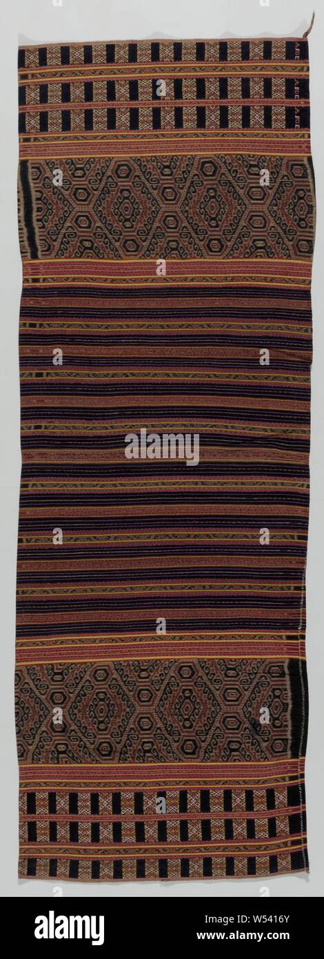 Pitcher cloth Sarung, Pitcher cloth with crochet motifs and woven text ...