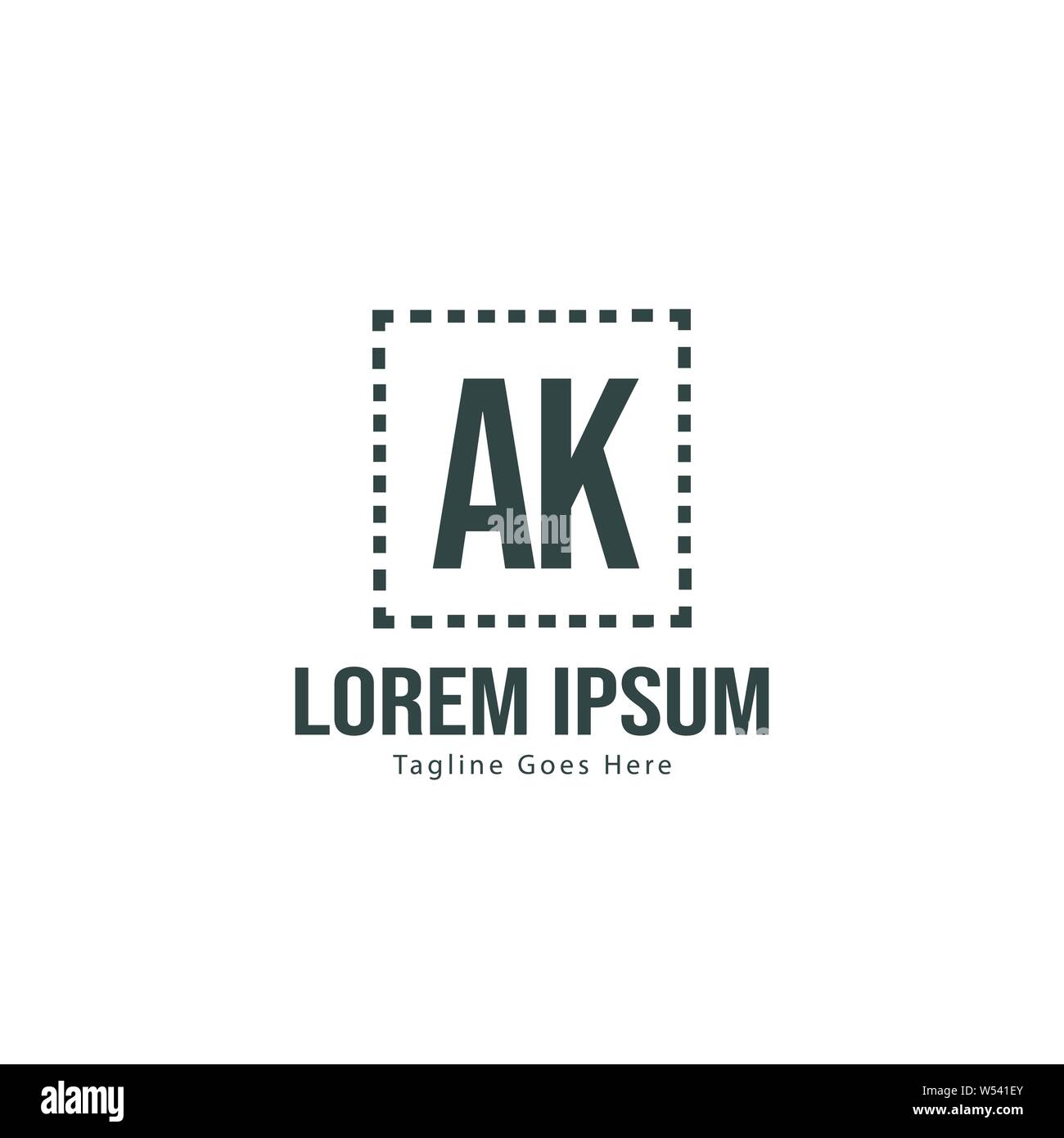 AK Letter Logo Design. Creative Modern AK Letters Icon Illustration ...