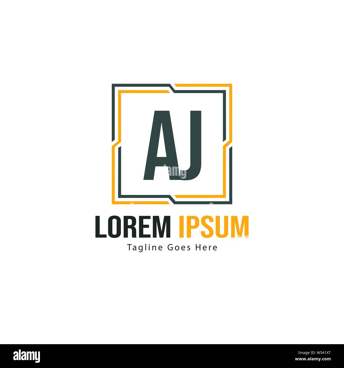 AJ Letter Logo Design. Creative Modern AJ Letters Icon Illustration ...