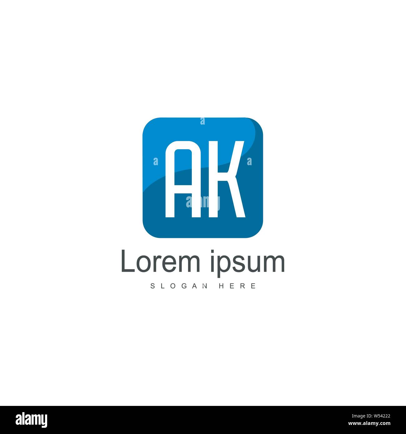 AK Letter Logo Design. Creative Modern AK Letters Icon Illustration ...