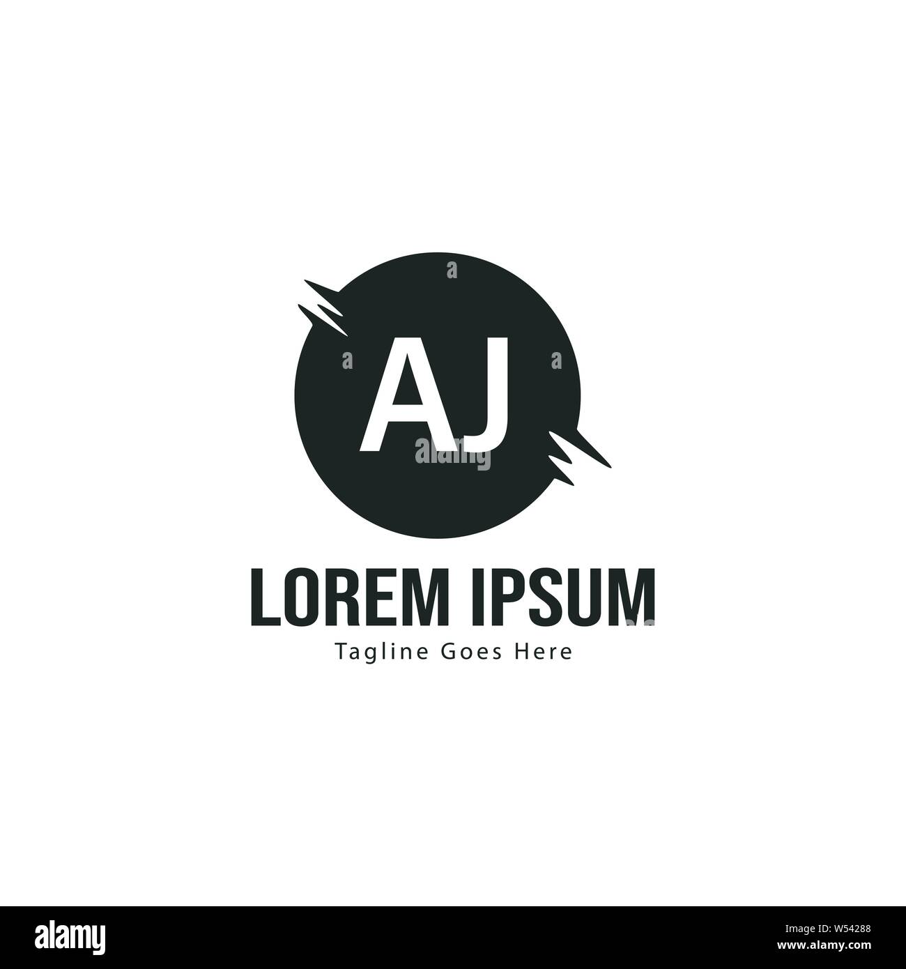 AJ Letter Logo Design. Creative Modern AJ Letters Icon Illustration ...
