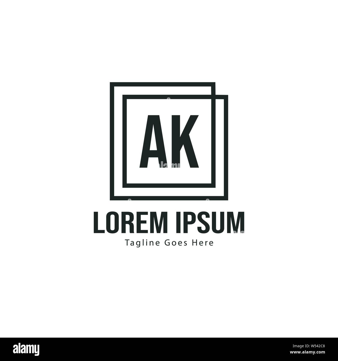 AK Letter Logo Design. Creative Modern AK Letters Icon Illustration ...