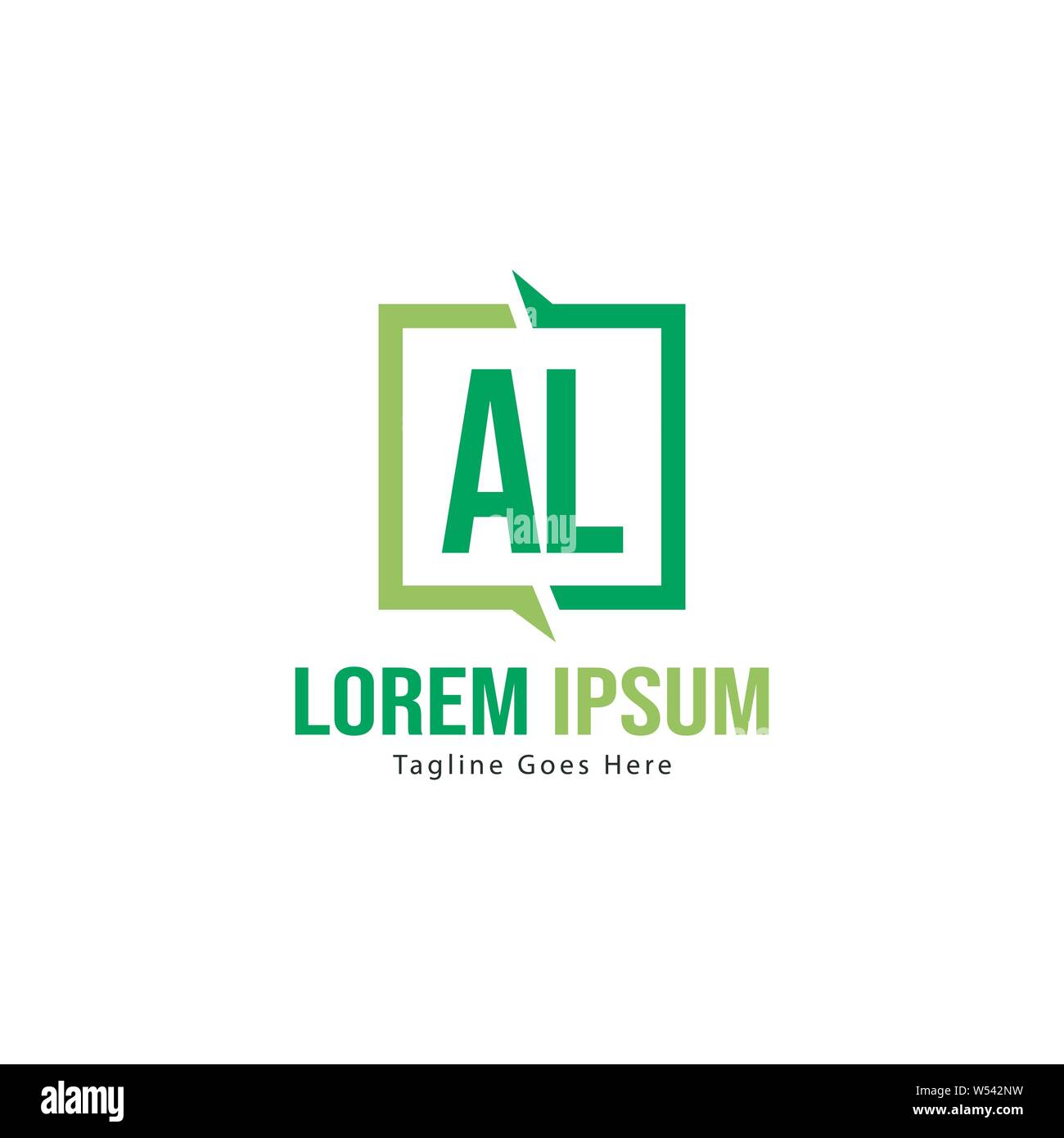 AL Letter Logo Design. Creative Modern AL Letters Icon Illustration ...