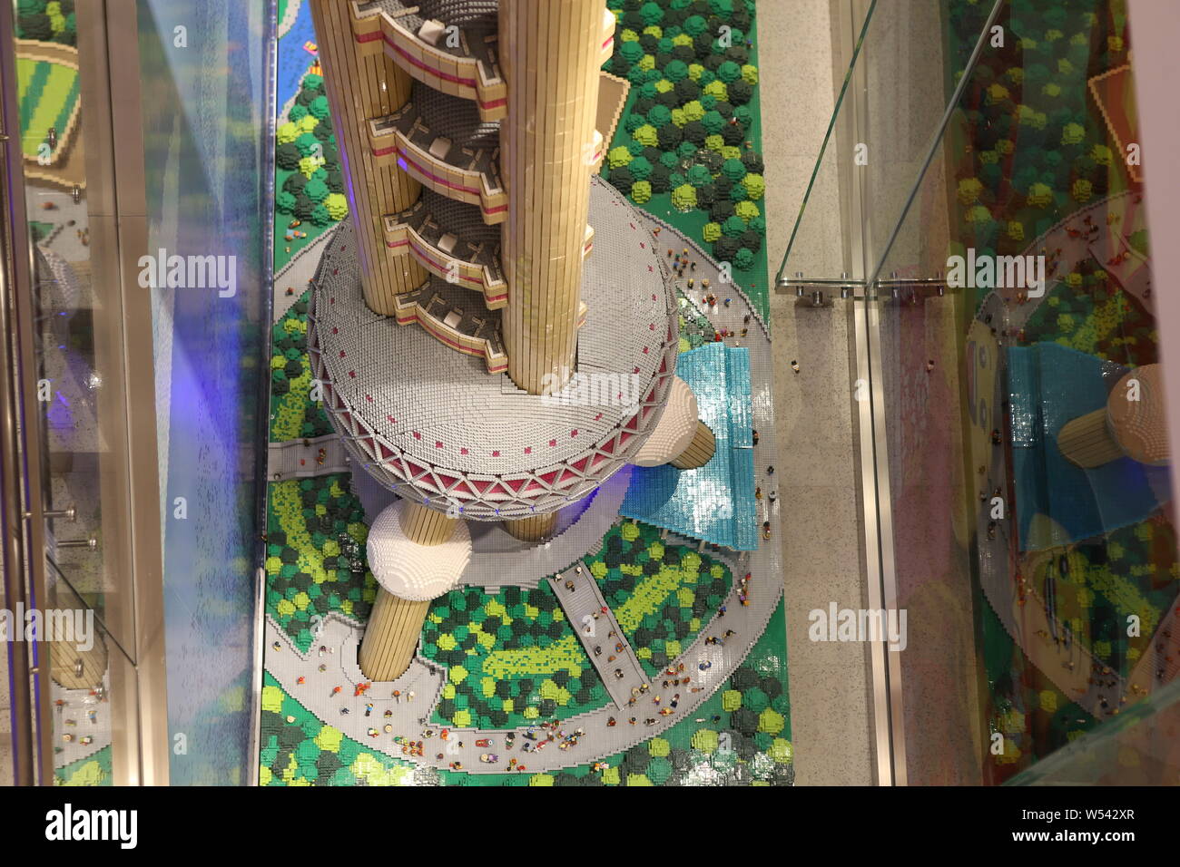 An 8.7-meter-tall model of the Oriental Pearl TV Tower made of 540,836 ...