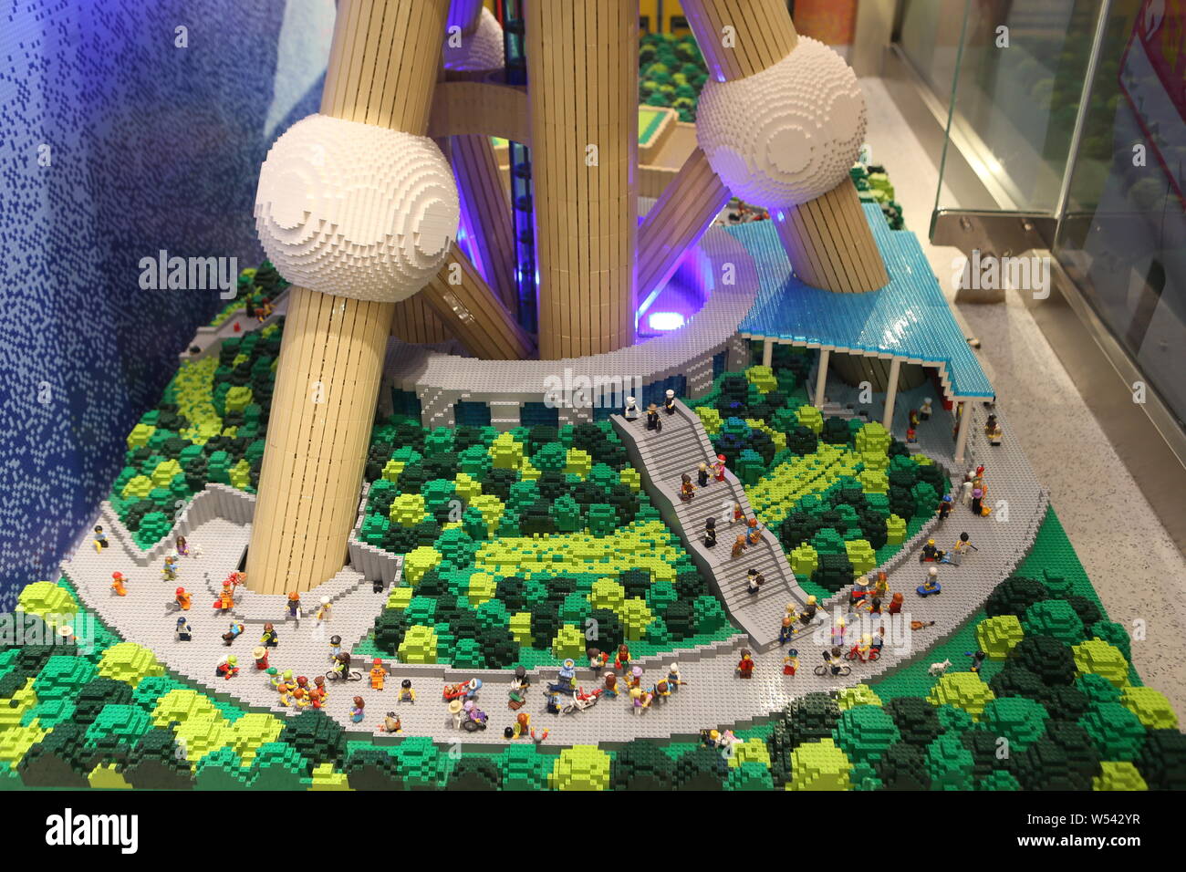 An 8.7-meter-tall model of the Oriental Pearl TV Tower made of 540,836 ...