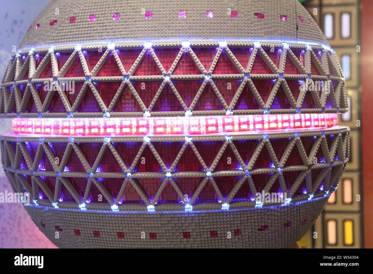 An 8.7-meter-tall model of the Oriental Pearl TV Tower made of 540,836 ...