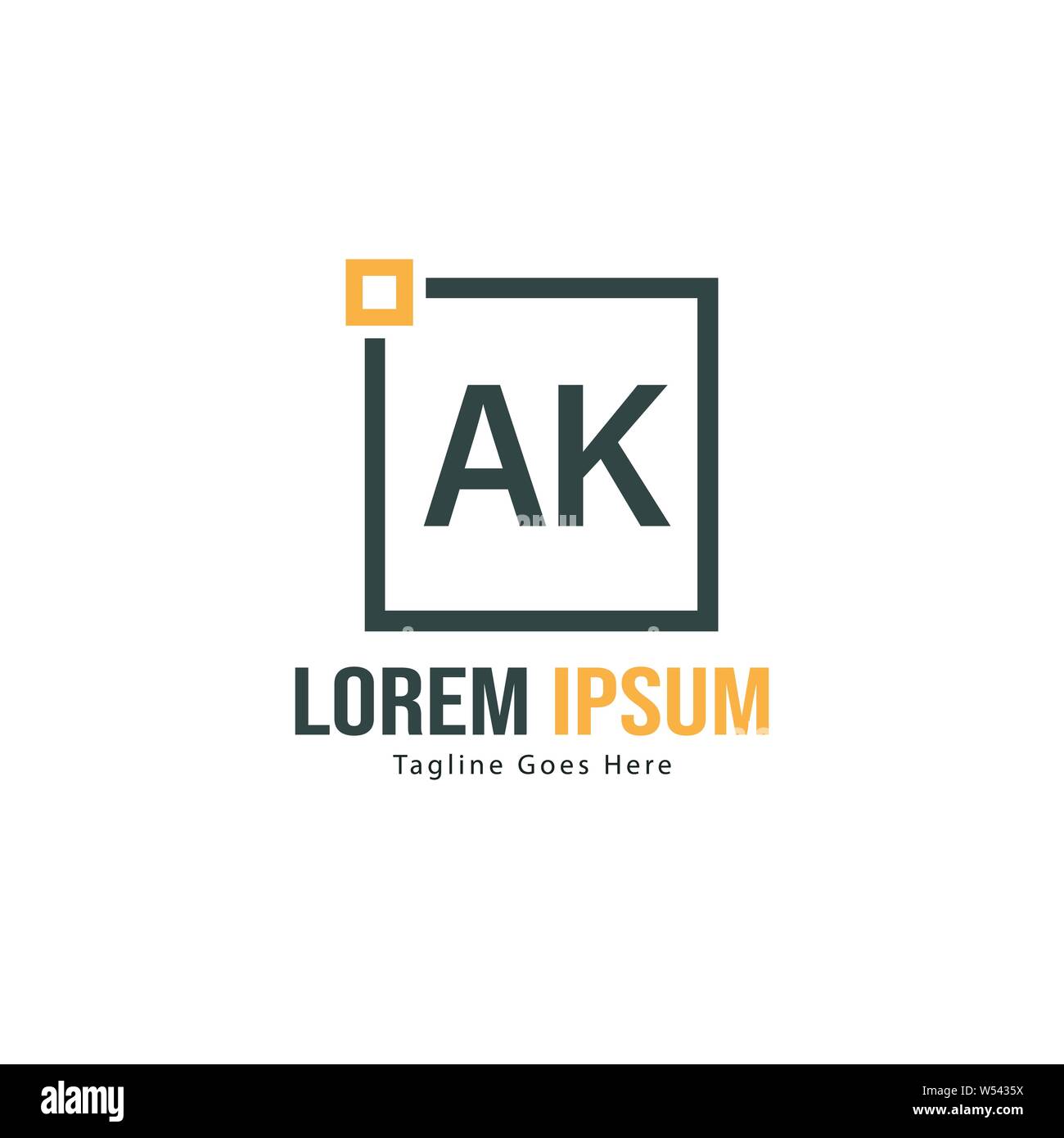 AK Letter Logo Design. Creative Modern AK Letters Icon Illustration ...
