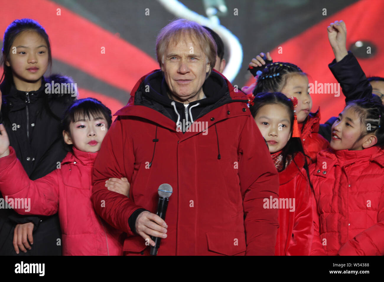 French pianist Richard Clayderman attends a music event in Wuhan city ...