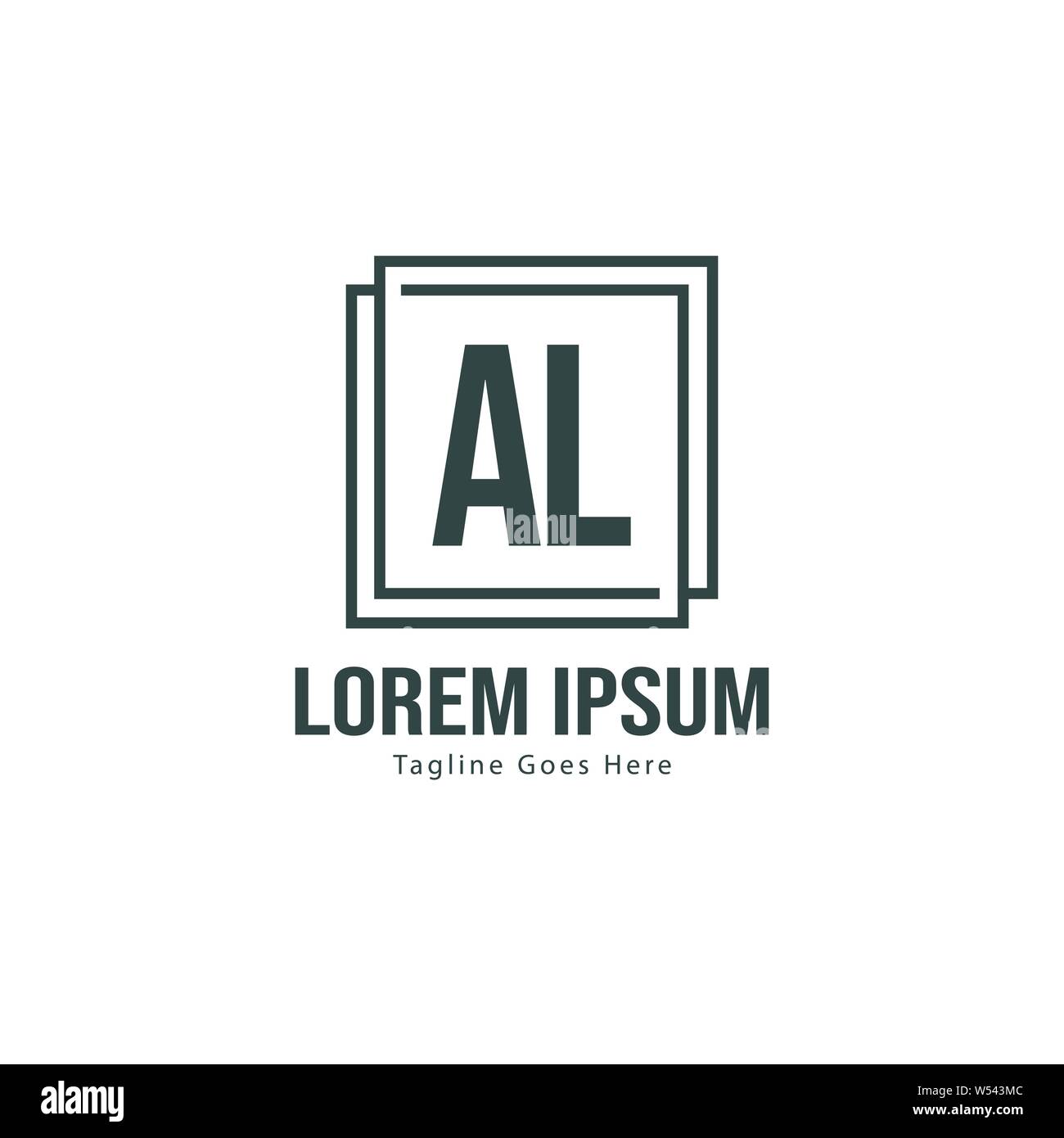 AL Letter Logo Design. Creative Modern AL Letters Icon Illustration ...