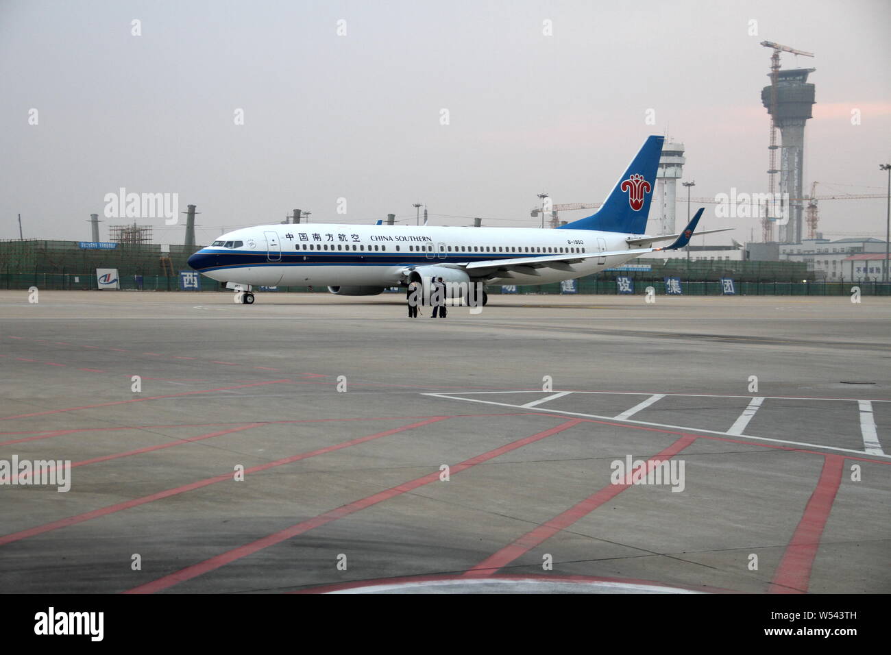 --FILE--A Boeing 737-800 jet plane of China Southern Airlines taxis at ...