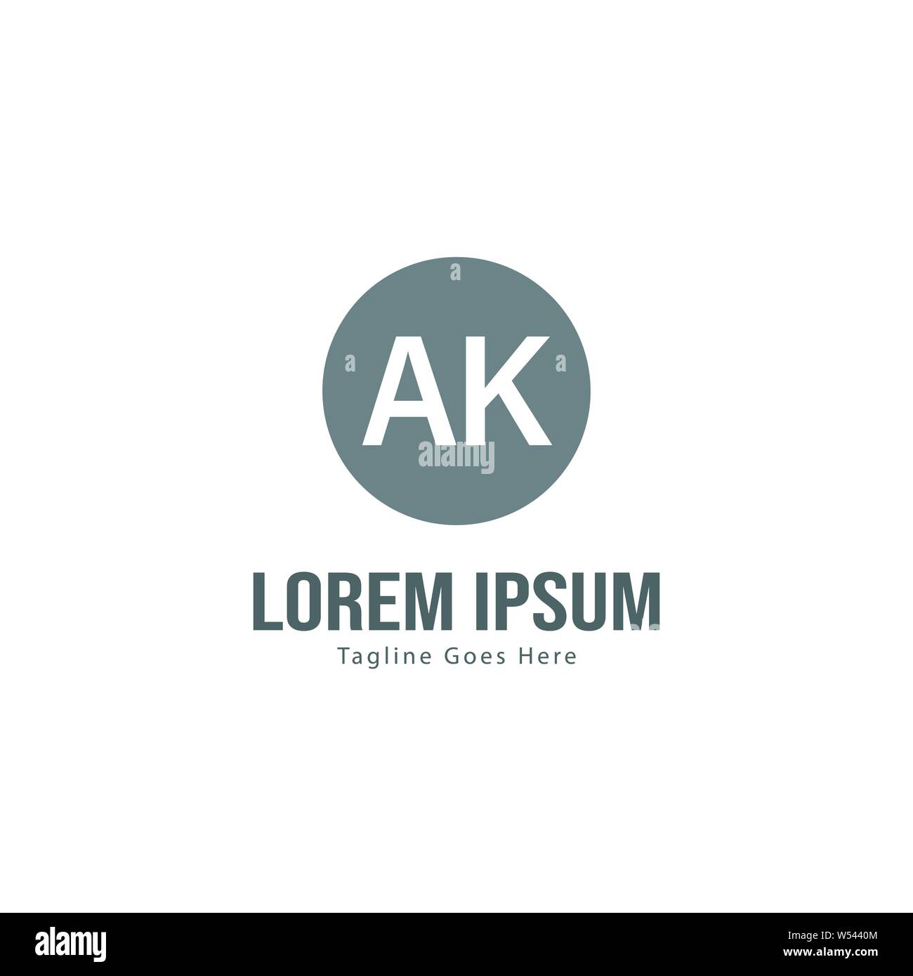 AK Letter Logo Design. Creative Modern AK Letters Icon Illustration ...