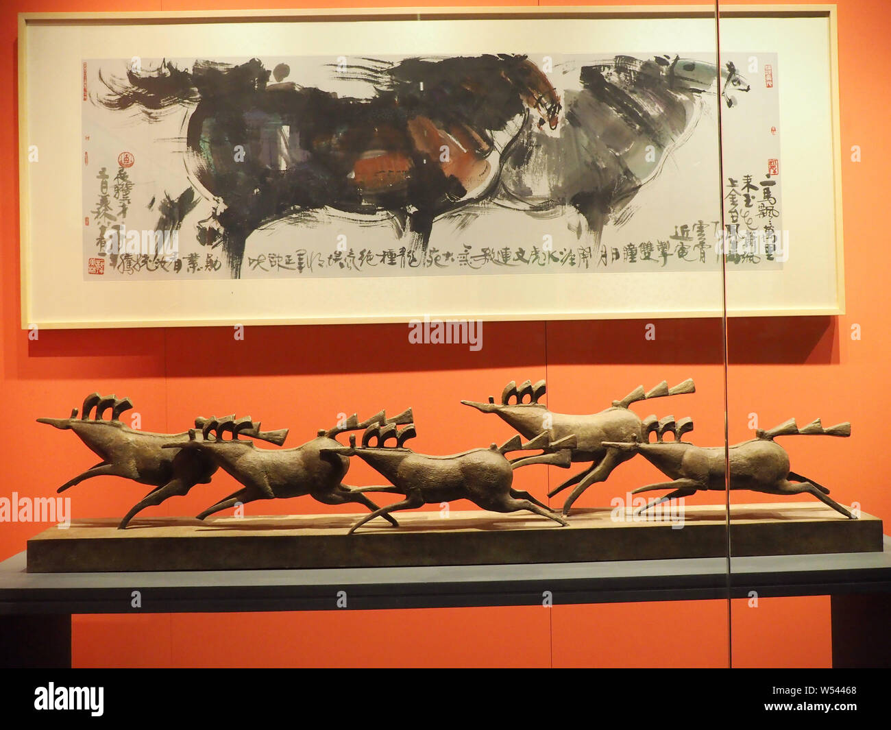 View of the Chinese Zodiac Art Exhibition by atist Han Meilin at the ...