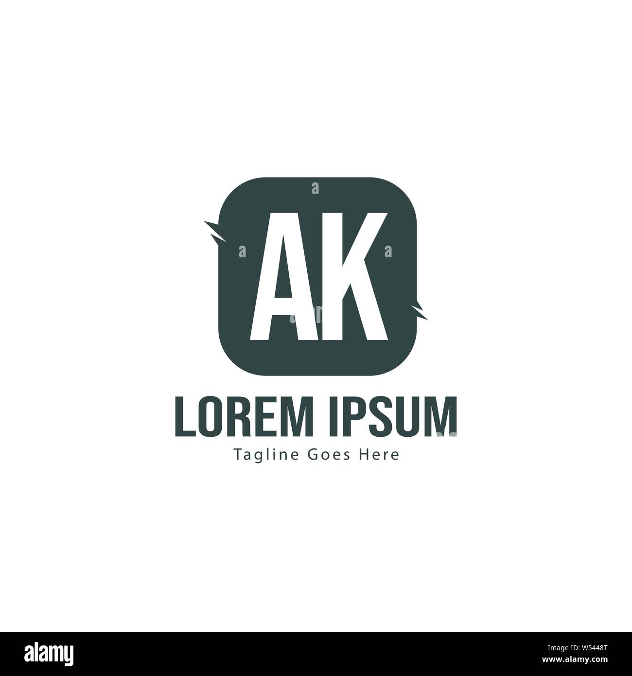 AK Letter Logo Design. Creative Modern AK Letters Icon Illustration ...