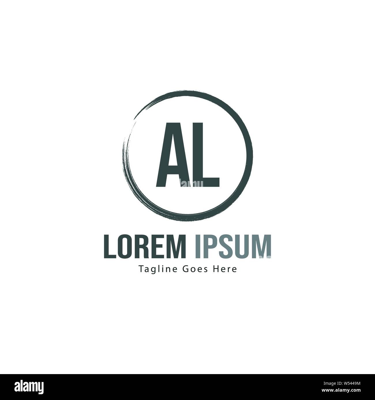 AL Letter Logo Design. Creative Modern AL Letters Icon Illustration ...