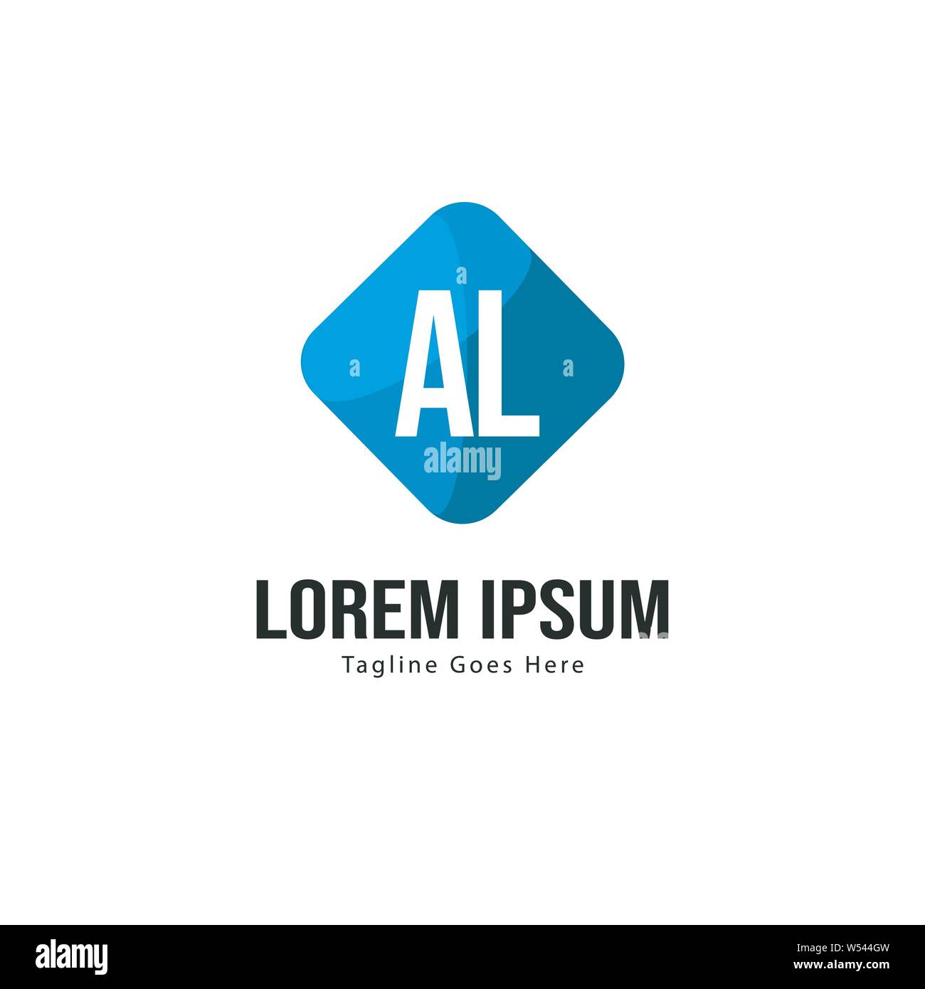 AL Letter Logo Design. Creative Modern AL Letters Icon Illustration ...