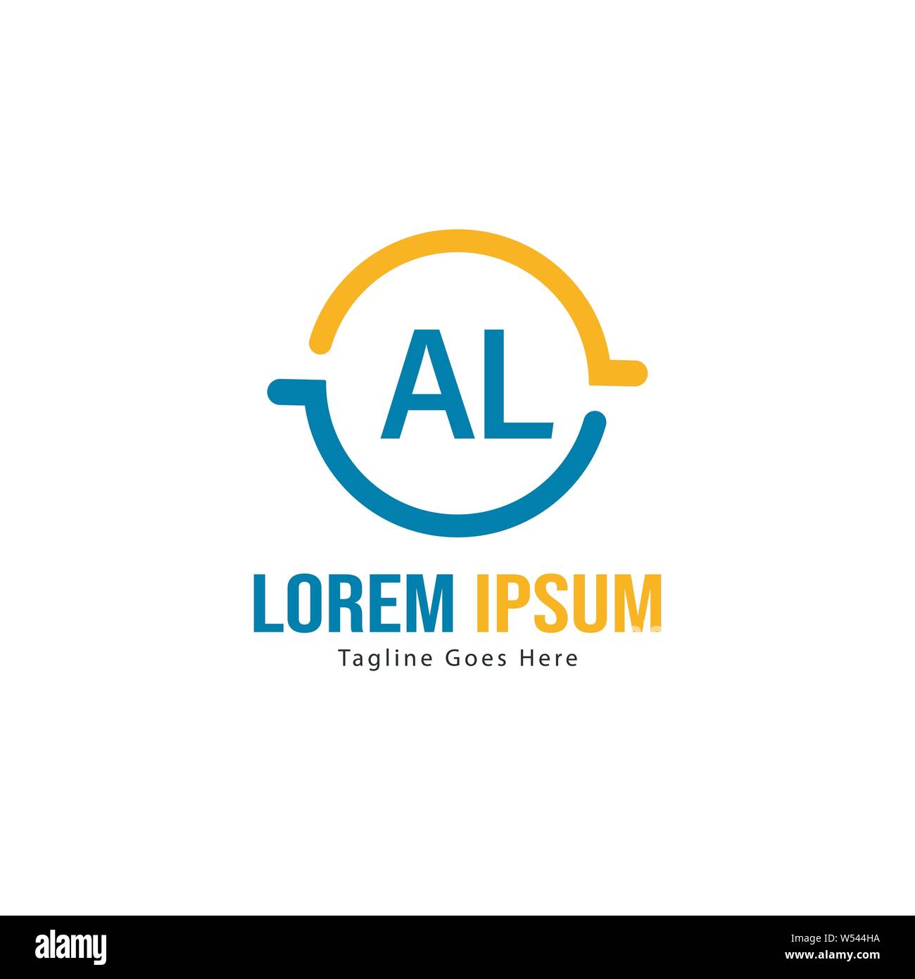 AL Letter Logo Design. Creative Modern AL Letters Icon Illustration ...