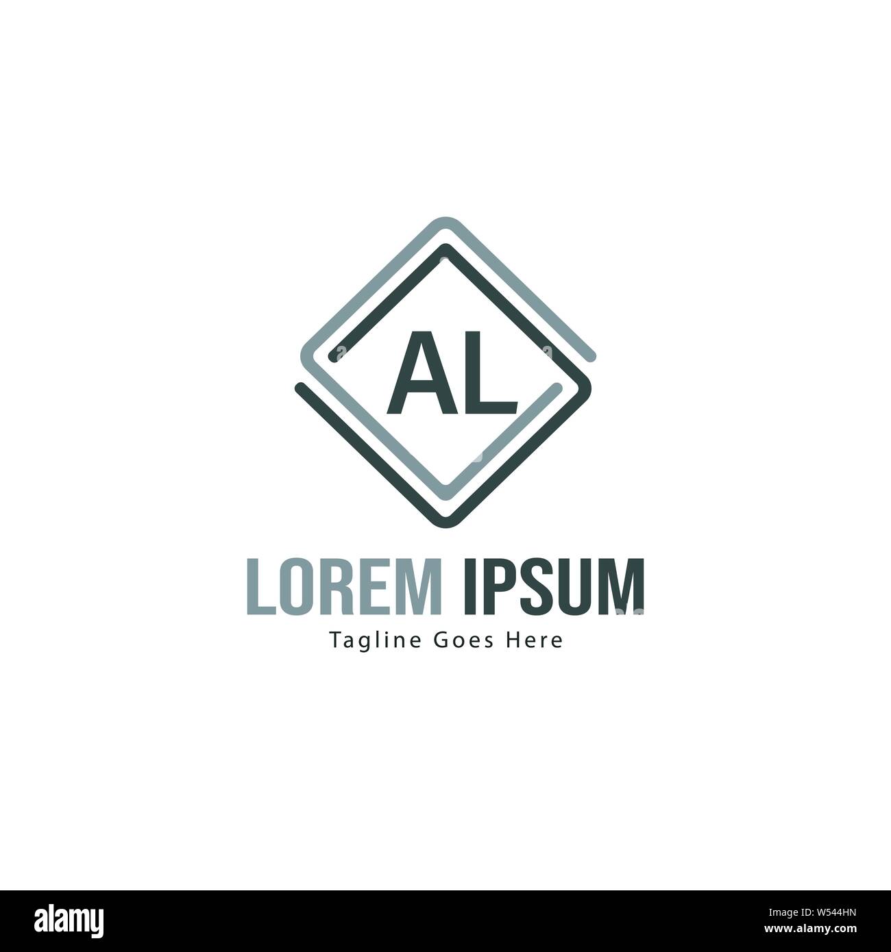 AL Letter Logo Design. Creative Modern AL Letters Icon Illustration ...