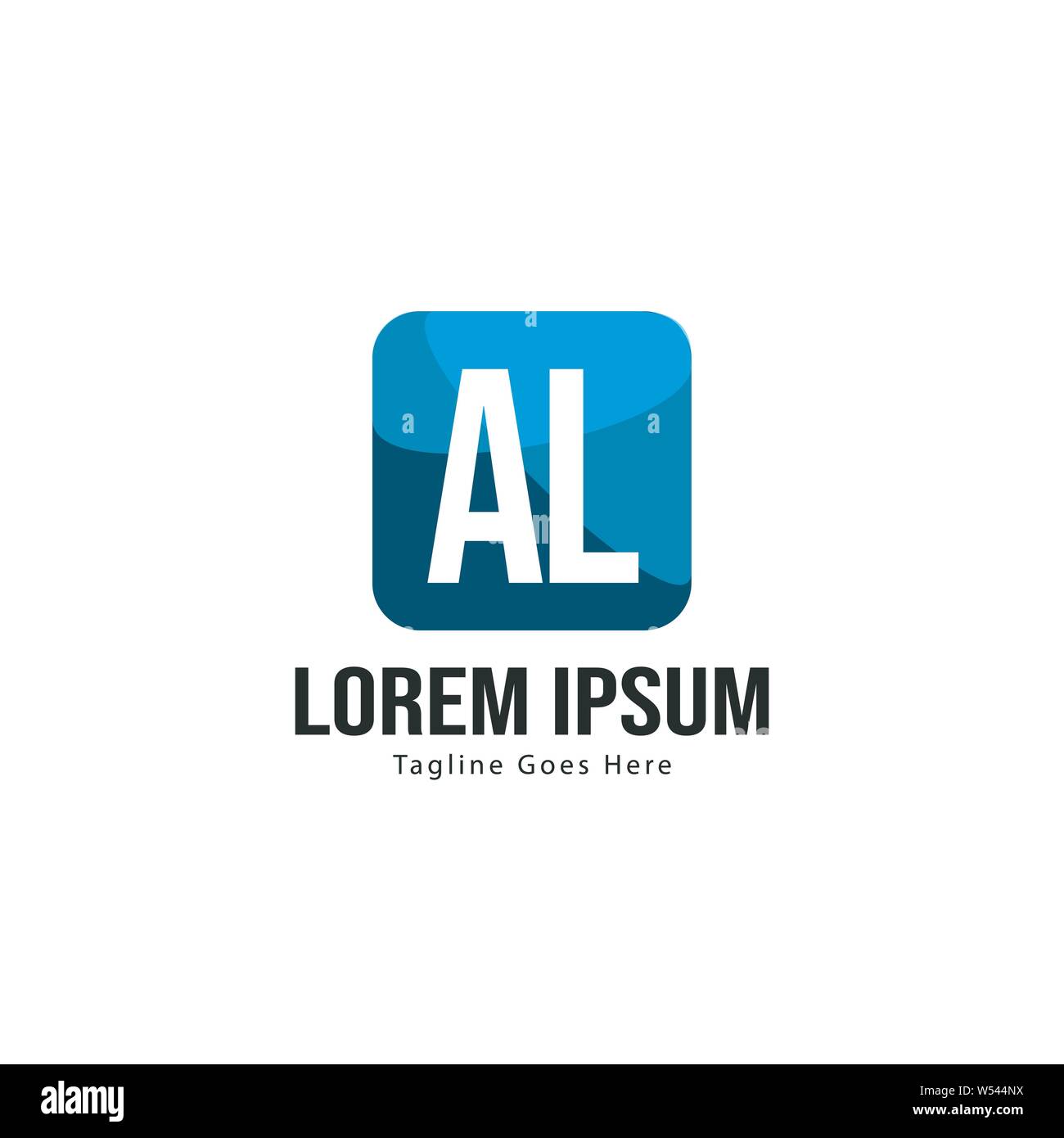 AL Letter Logo Design. Creative Modern AL Letters Icon Illustration ...