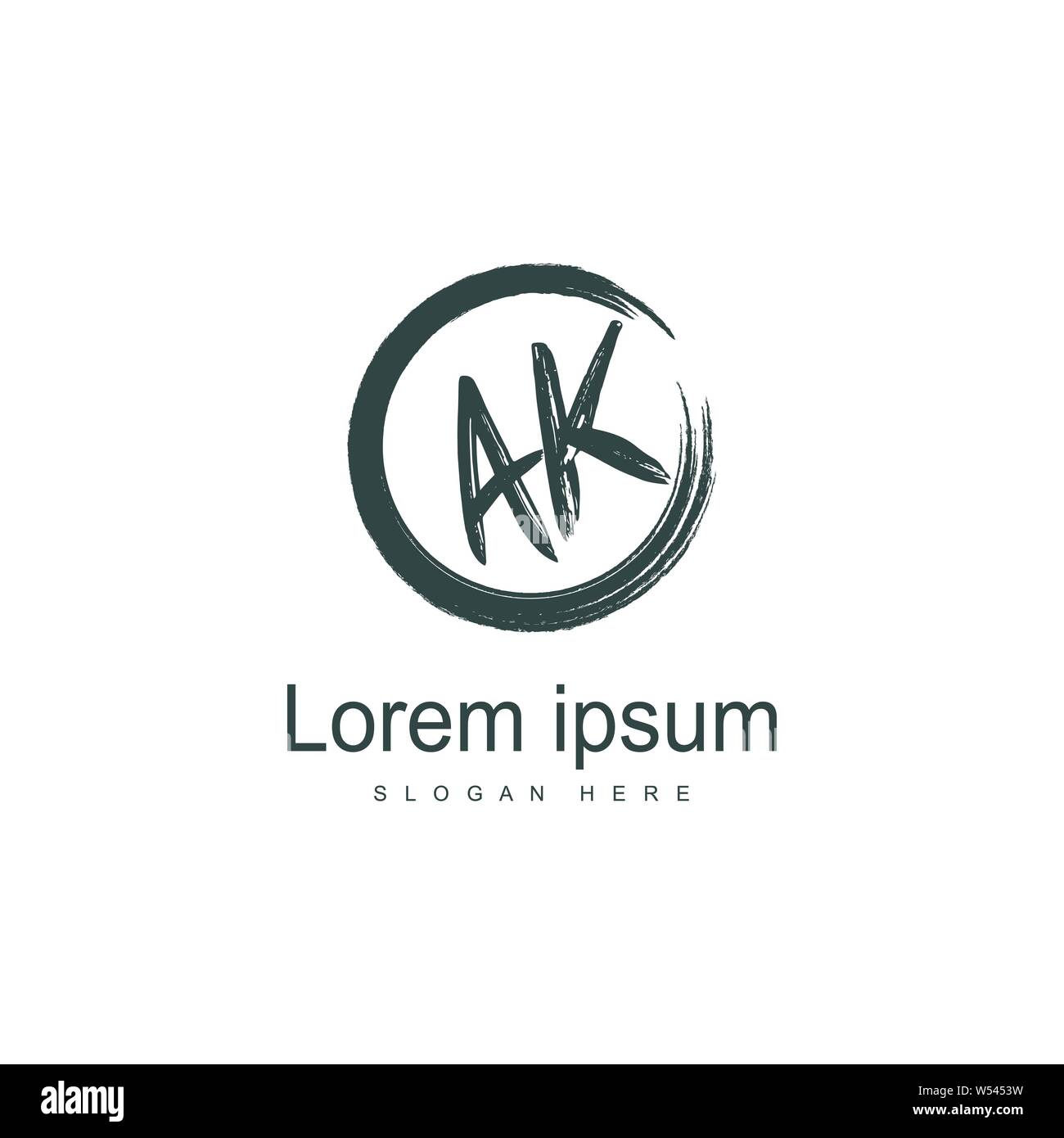 AK Letter Logo Design. Creative Modern AK Letters Icon Illustration ...