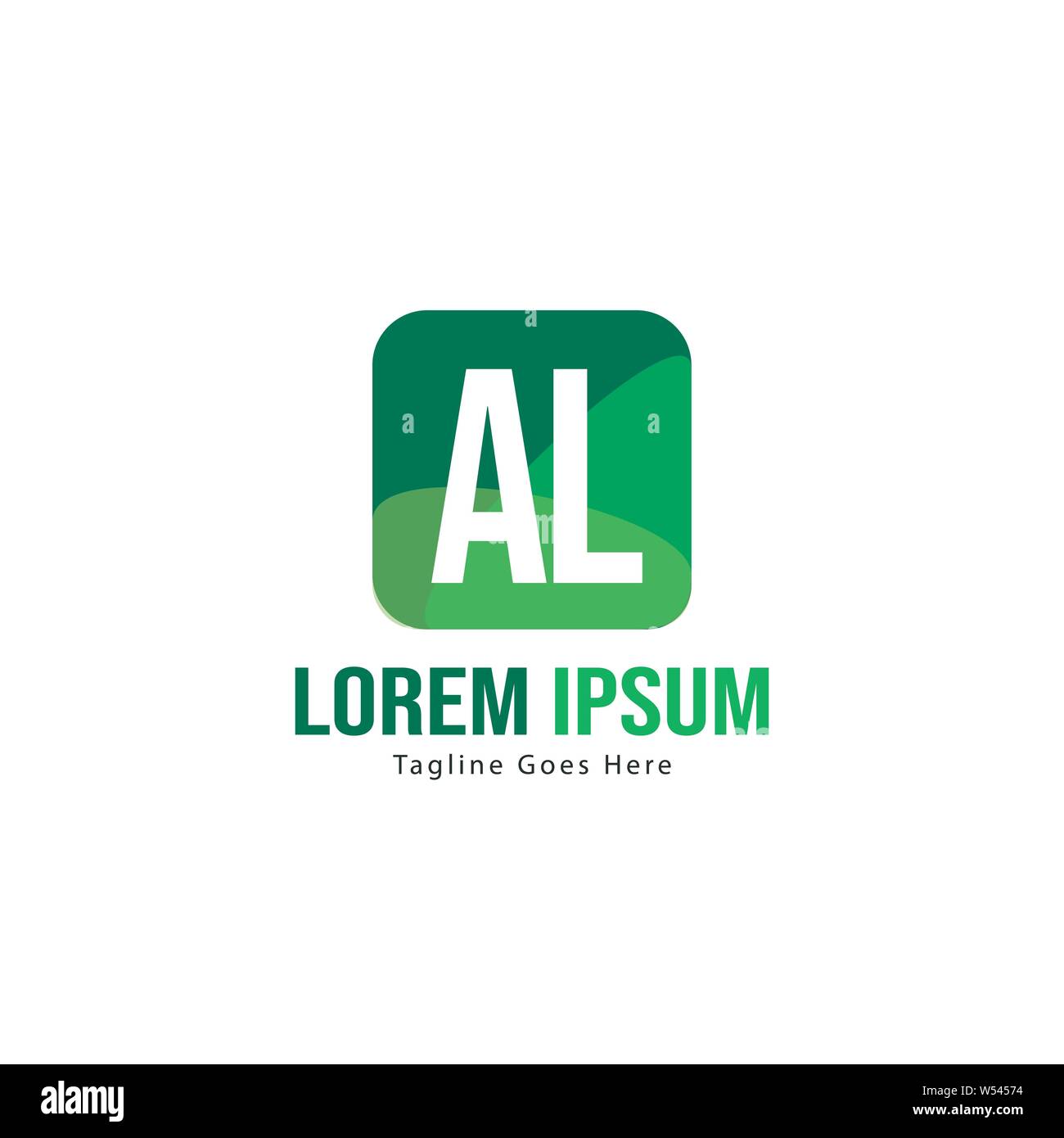AL Letter Logo Design. Creative Modern AL Letters Icon Illustration ...
