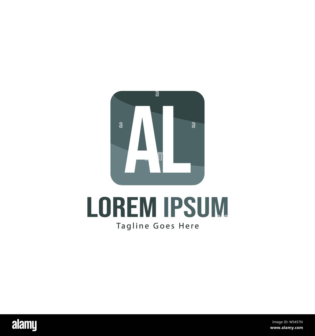 AL Letter Logo Design. Creative Modern AL Letters Icon Illustration ...