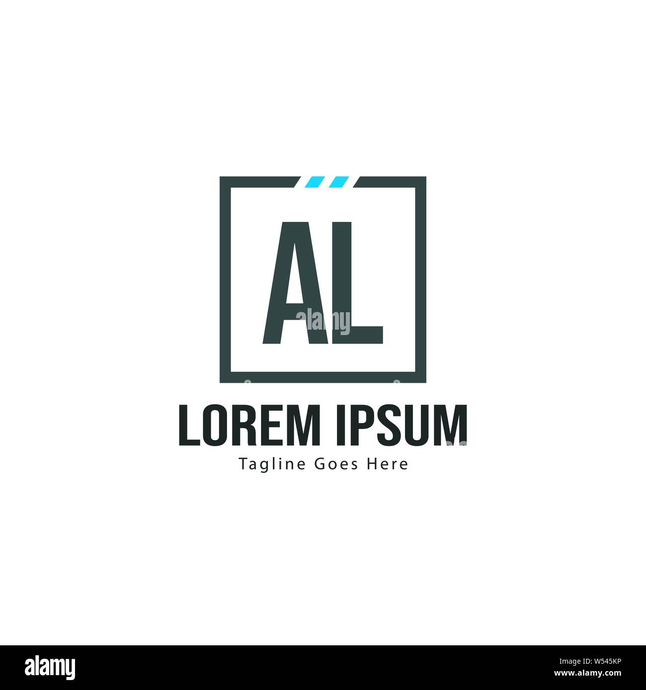 AL Letter Logo Design. Creative Modern AL Letters Icon Illustration ...