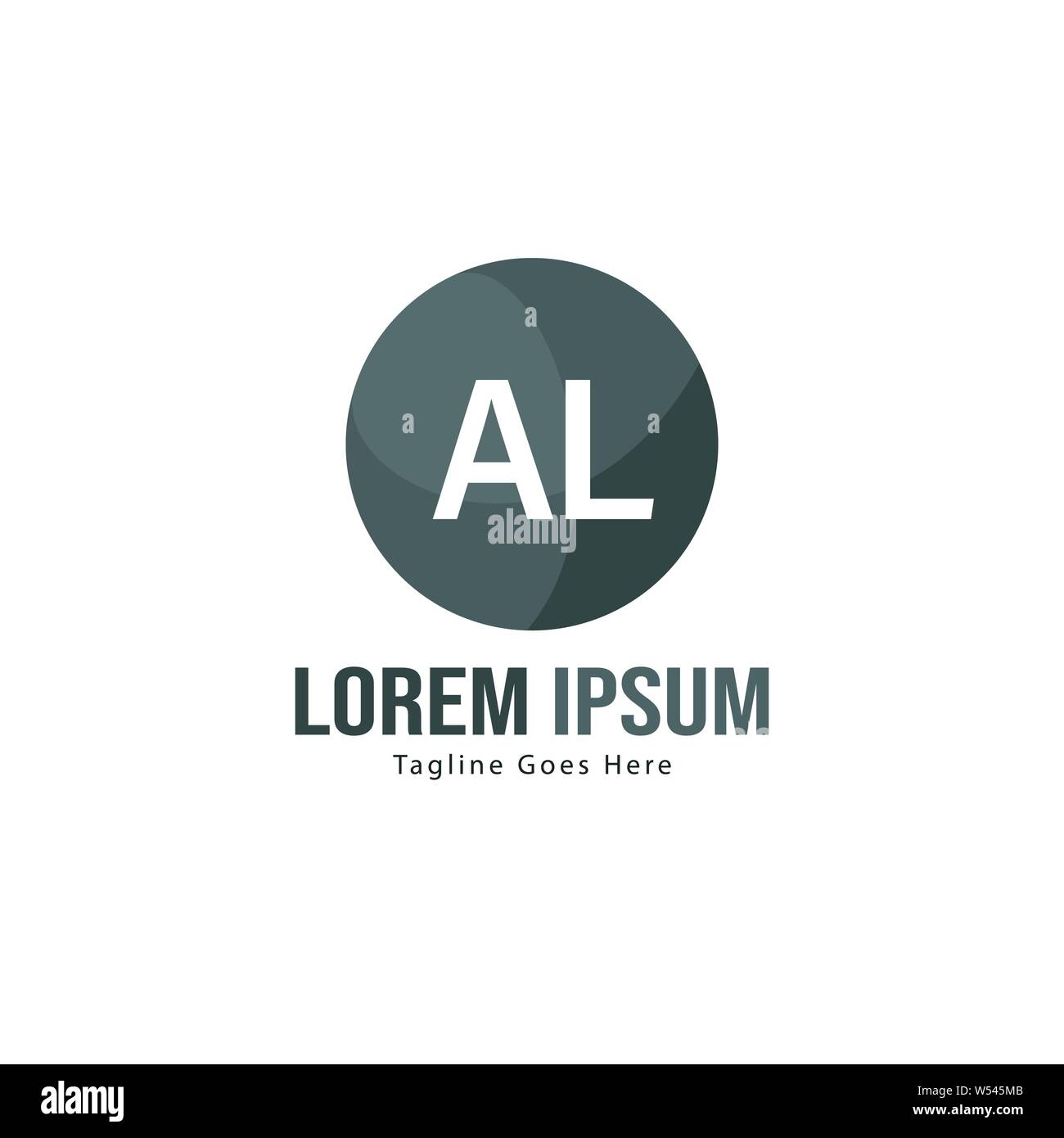 AL Letter Logo Design. Creative Modern AL Letters Icon Illustration ...