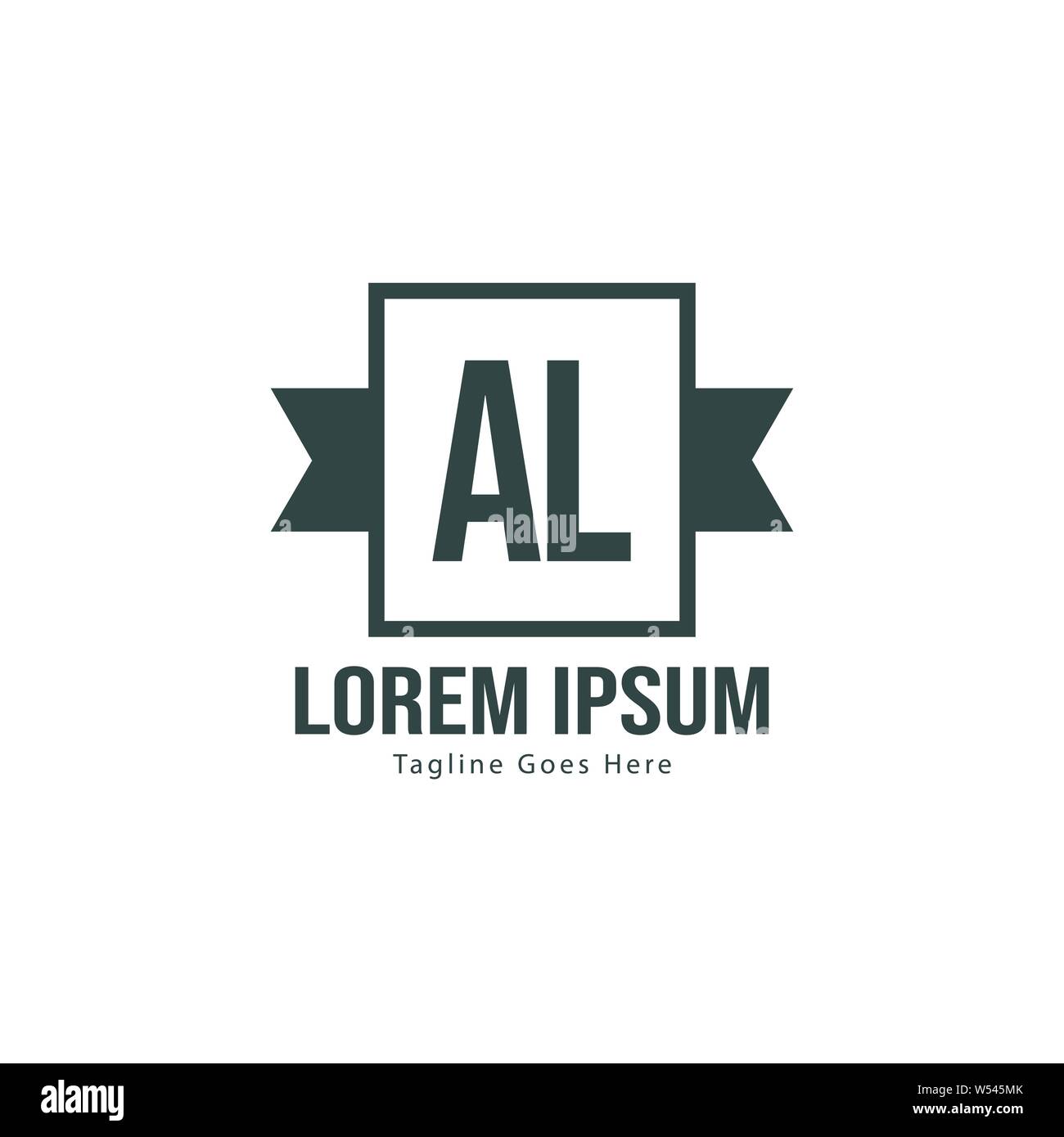 AL Letter Logo Design. Creative Modern AL Letters Icon Illustration ...