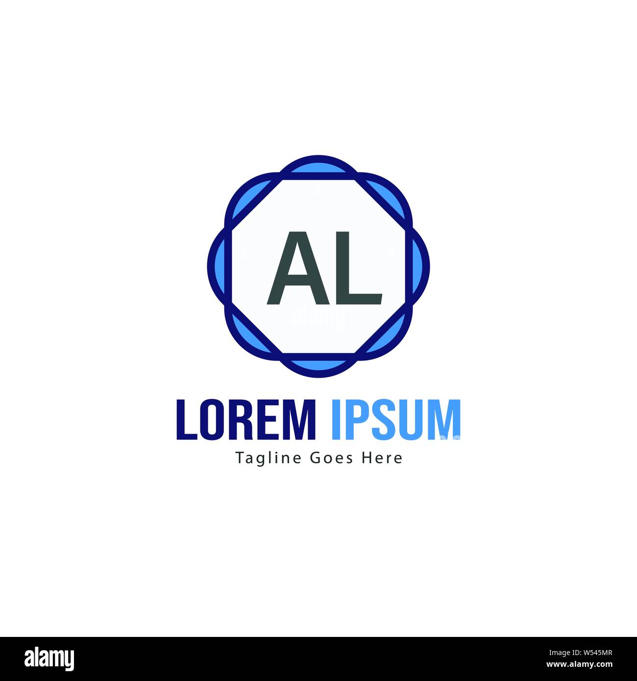 AL Letter Logo Design. Creative Modern AL Letters Icon Illustration ...