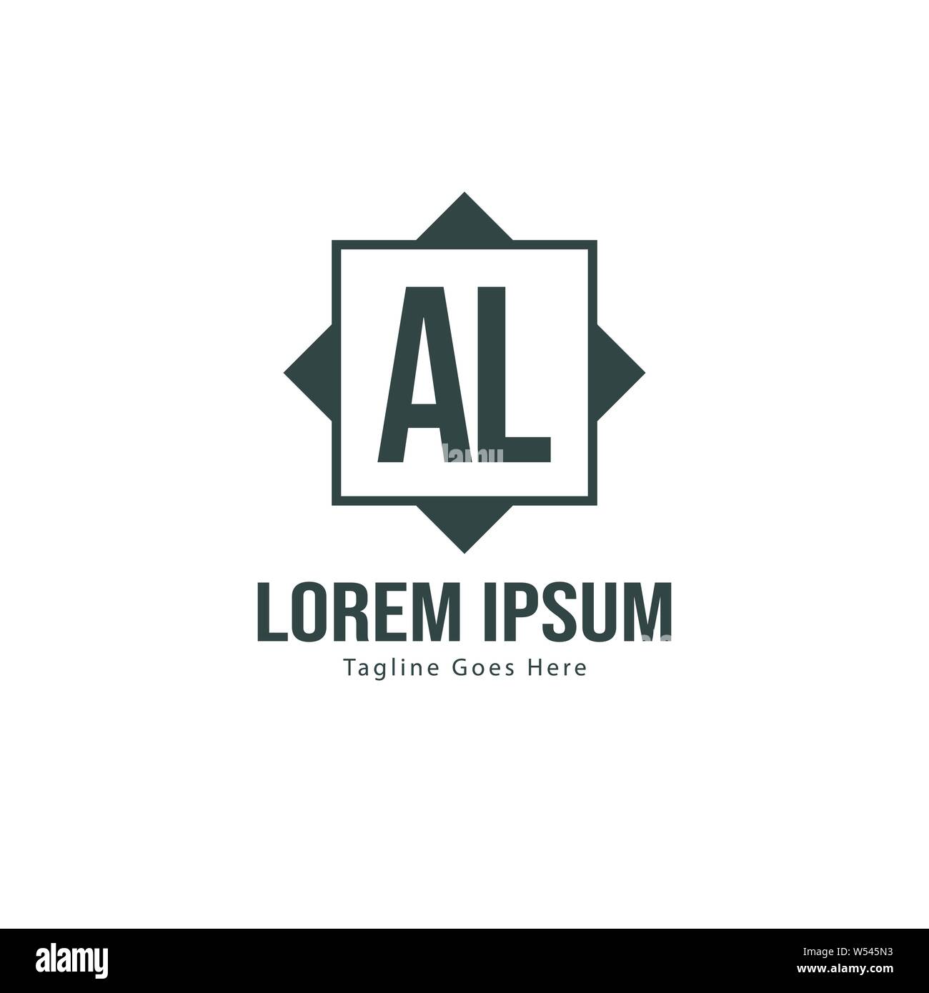 AL Letter Logo Design. Creative Modern AL Letters Icon Illustration ...