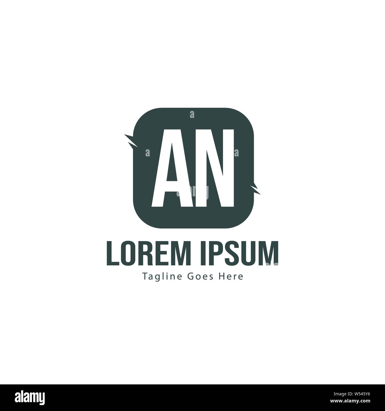 AN Letter Logo Design. Creative Modern AN Letters Icon Illustration ...