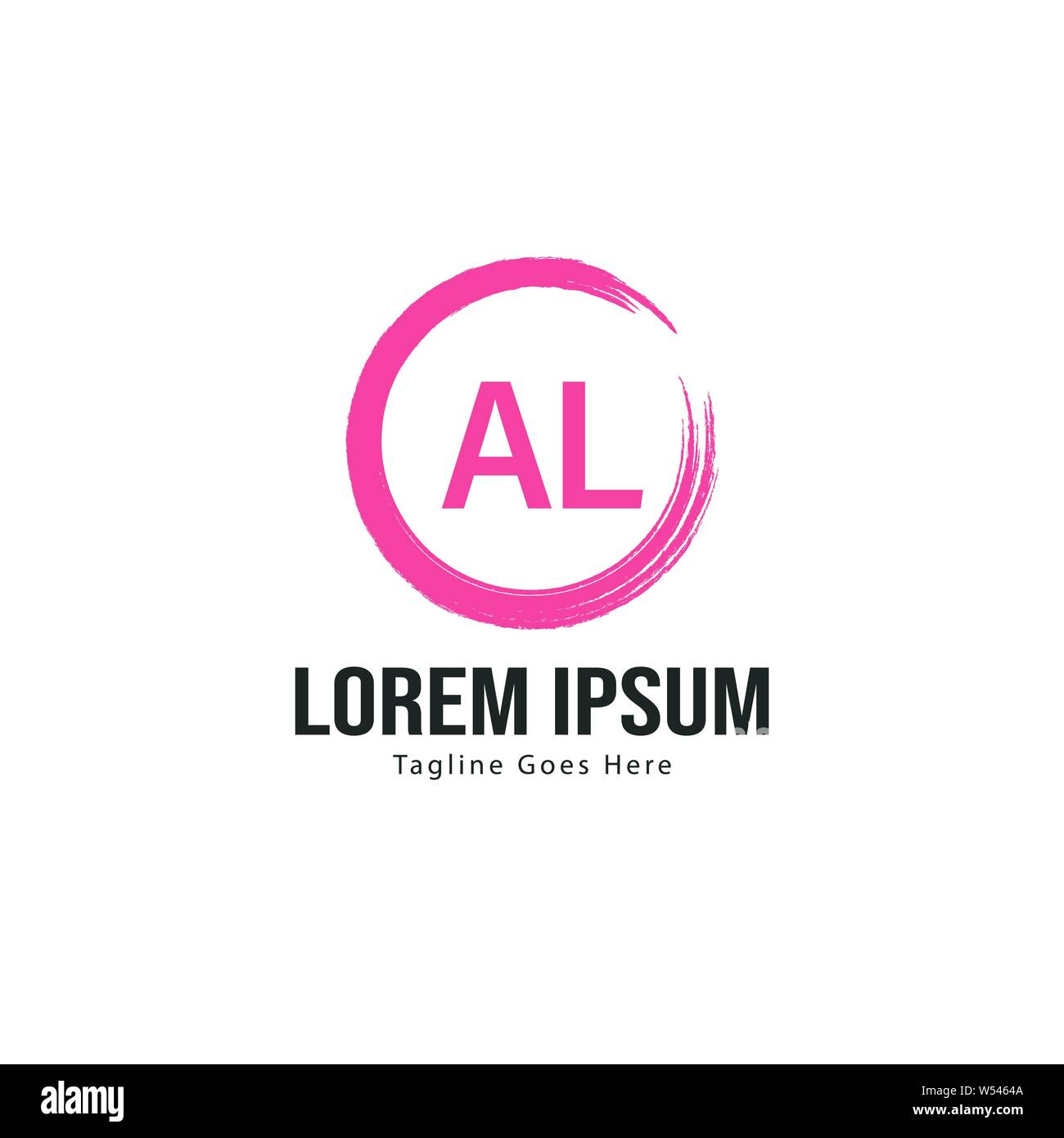 AL Letter Logo Design. Creative Modern AL Letters Icon Illustration ...