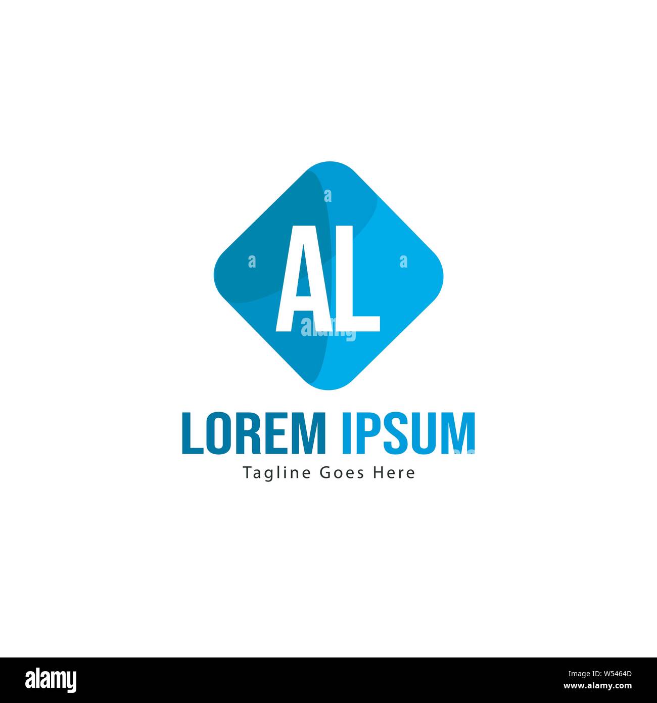 AL Letter Logo Design. Creative Modern AL Letters Icon Illustration ...