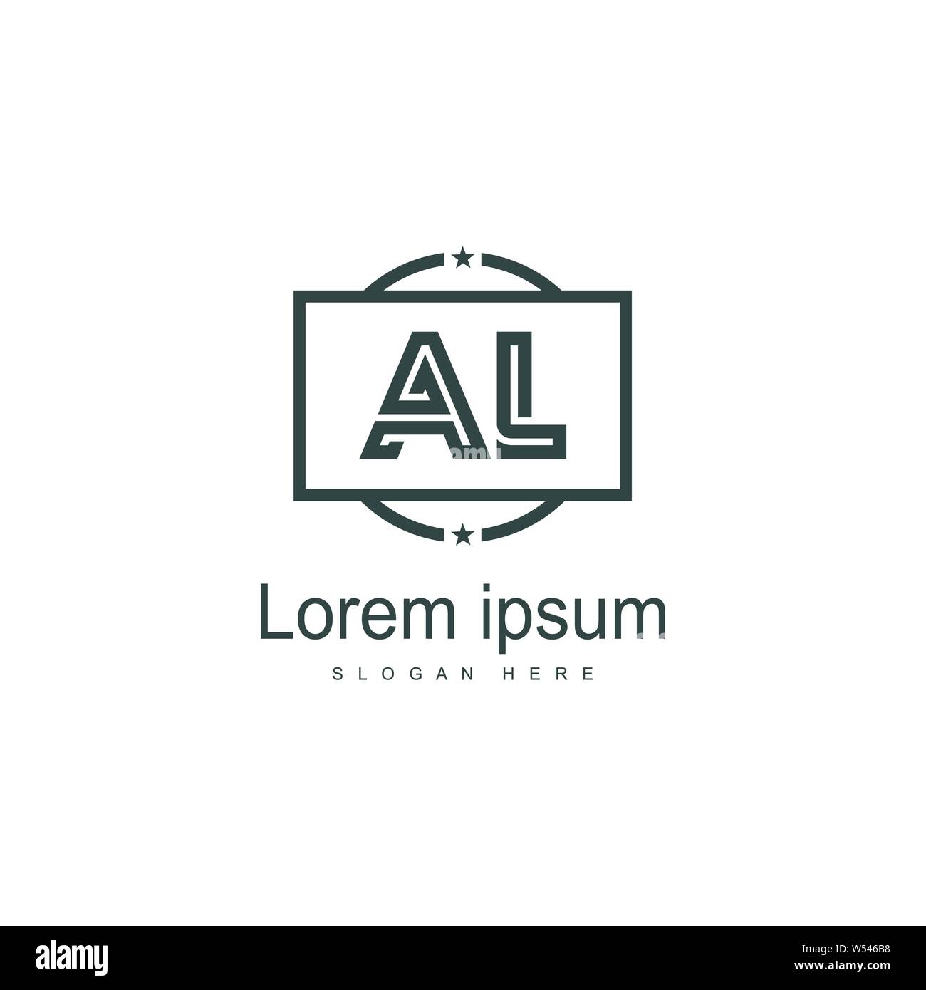 AL Letter Logo Design. Creative Modern AL Letters Icon Illustration ...