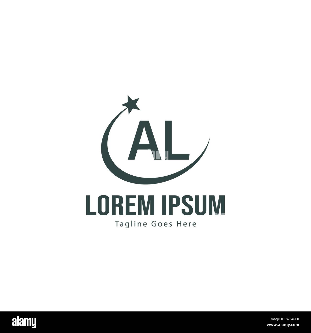 AL Letter Logo Design. Creative Modern AL Letters Icon Illustration ...